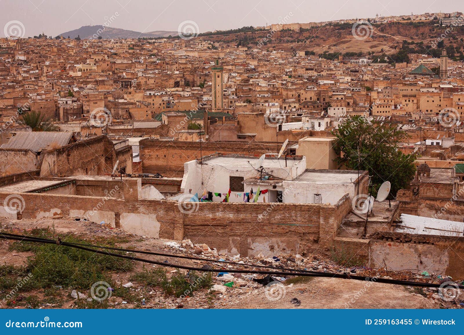 Cityscape of the Historic Fez City, Morocco Stock Image - Image of ...