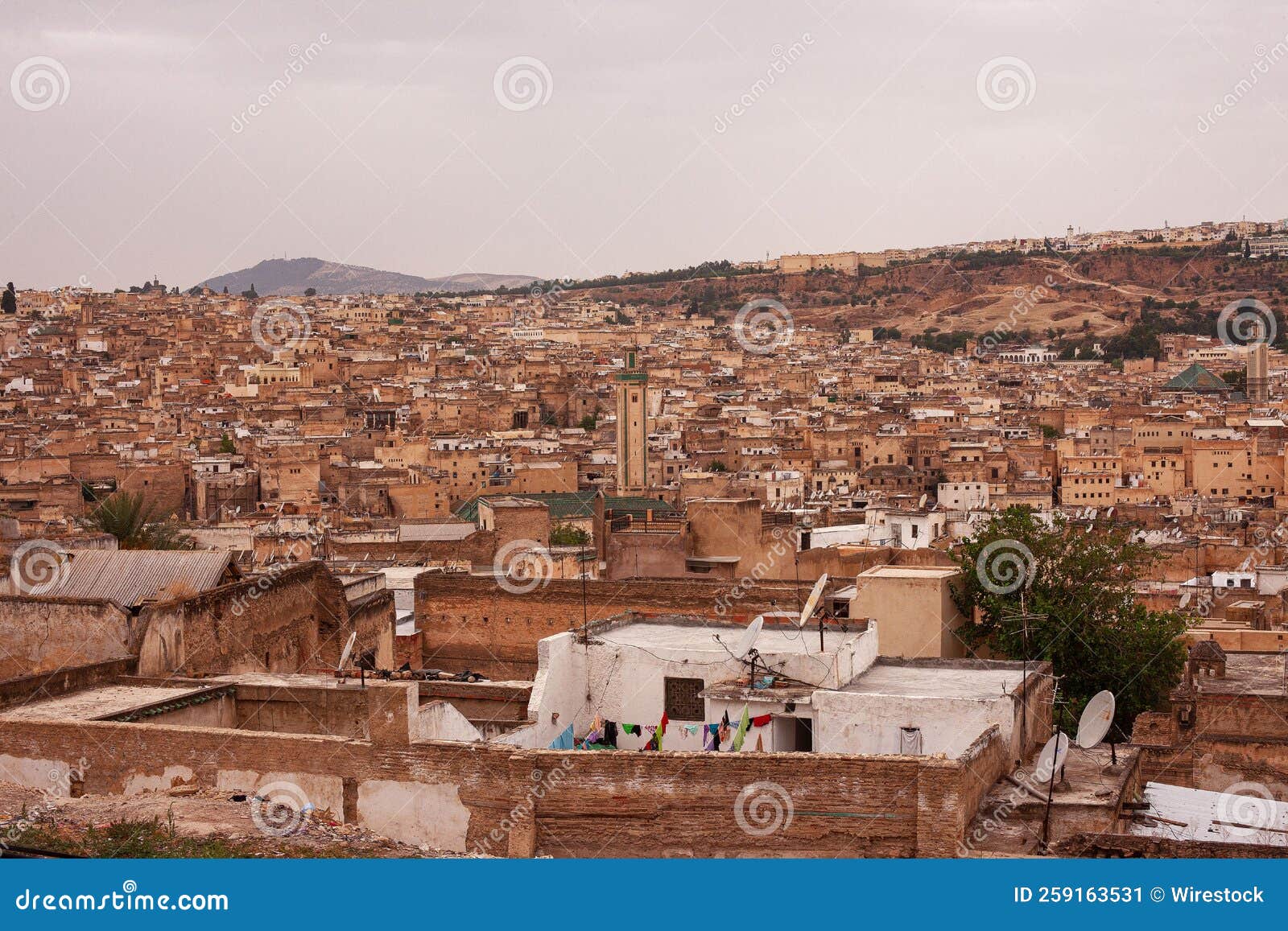 Cityscape of the Historic Fez City, Morocco Stock Image - Image of ...