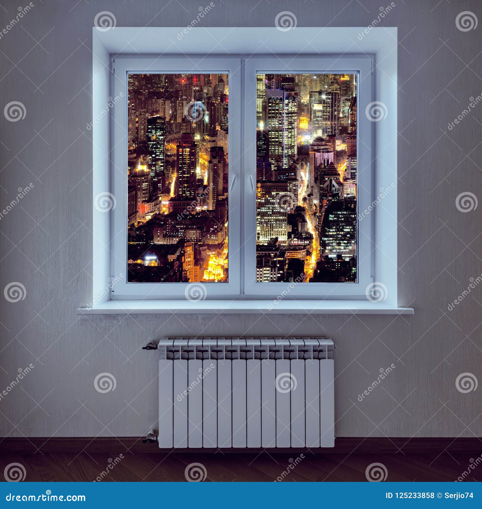 Cityscape from the Hotel Window. Stock Photo - Image of apartment ...