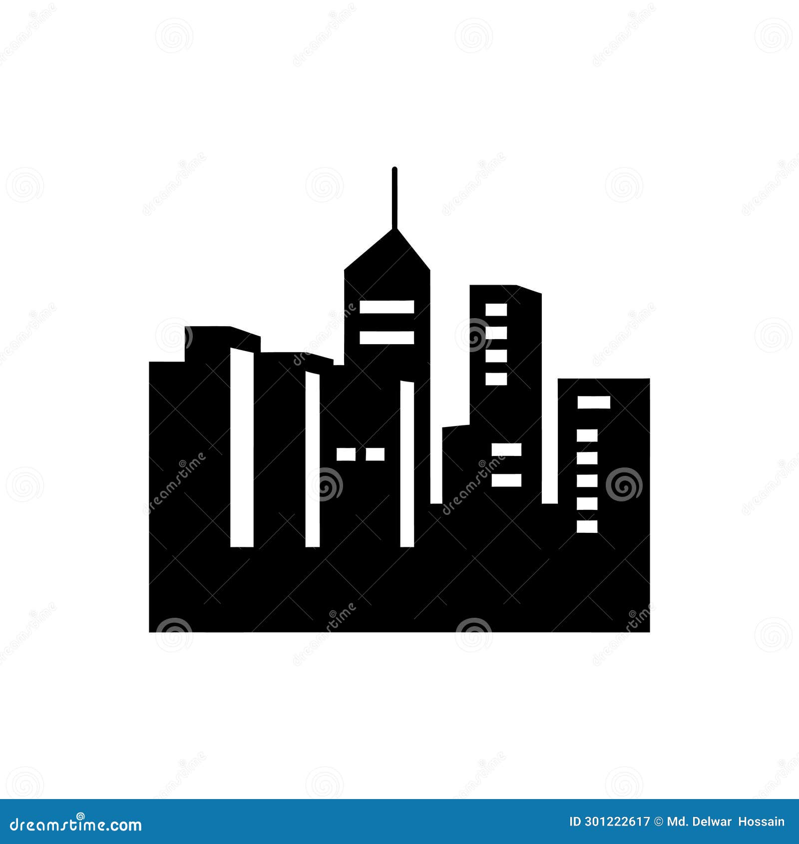 Cityscape icon stock vector. Illustration of downtown - 301222617