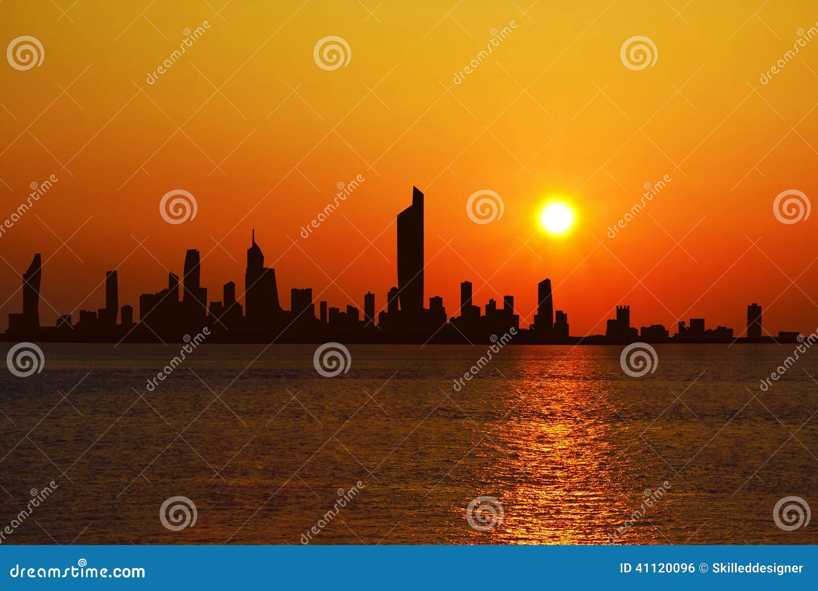 Cityscape of Kuwait City stock photo. Image of skyscraper - 41120096