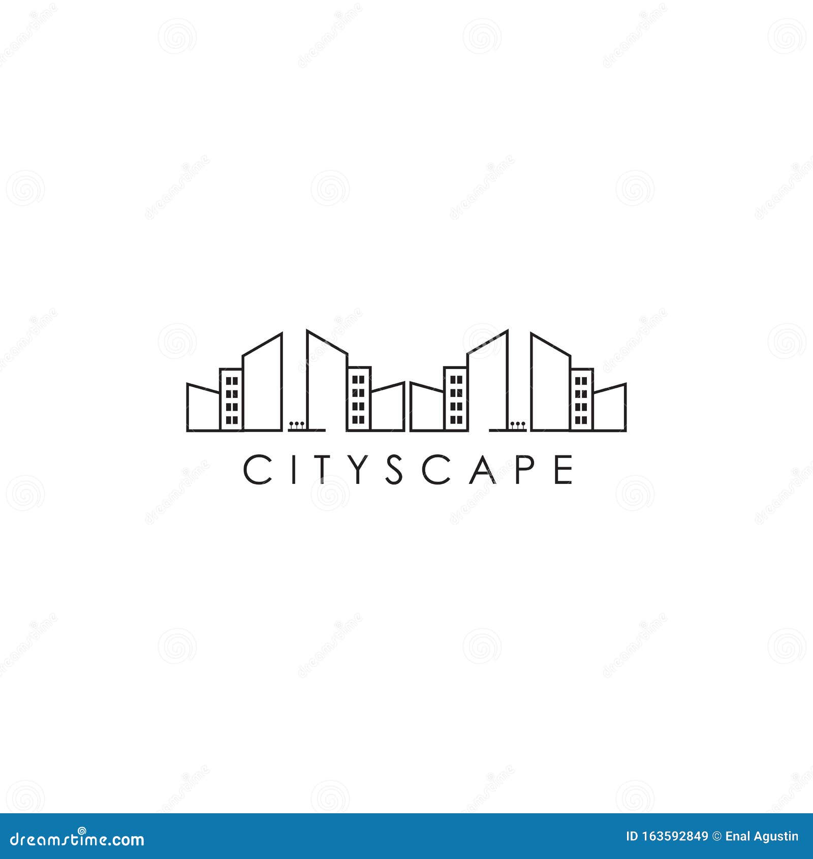 Cityscape Logo Design Vector Template Stock Vector - Illustration of ...