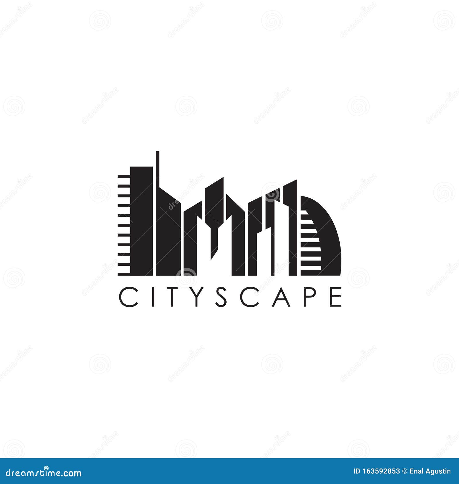 Cityscape Logo Design Vector Template Stock Vector - Illustration of ...