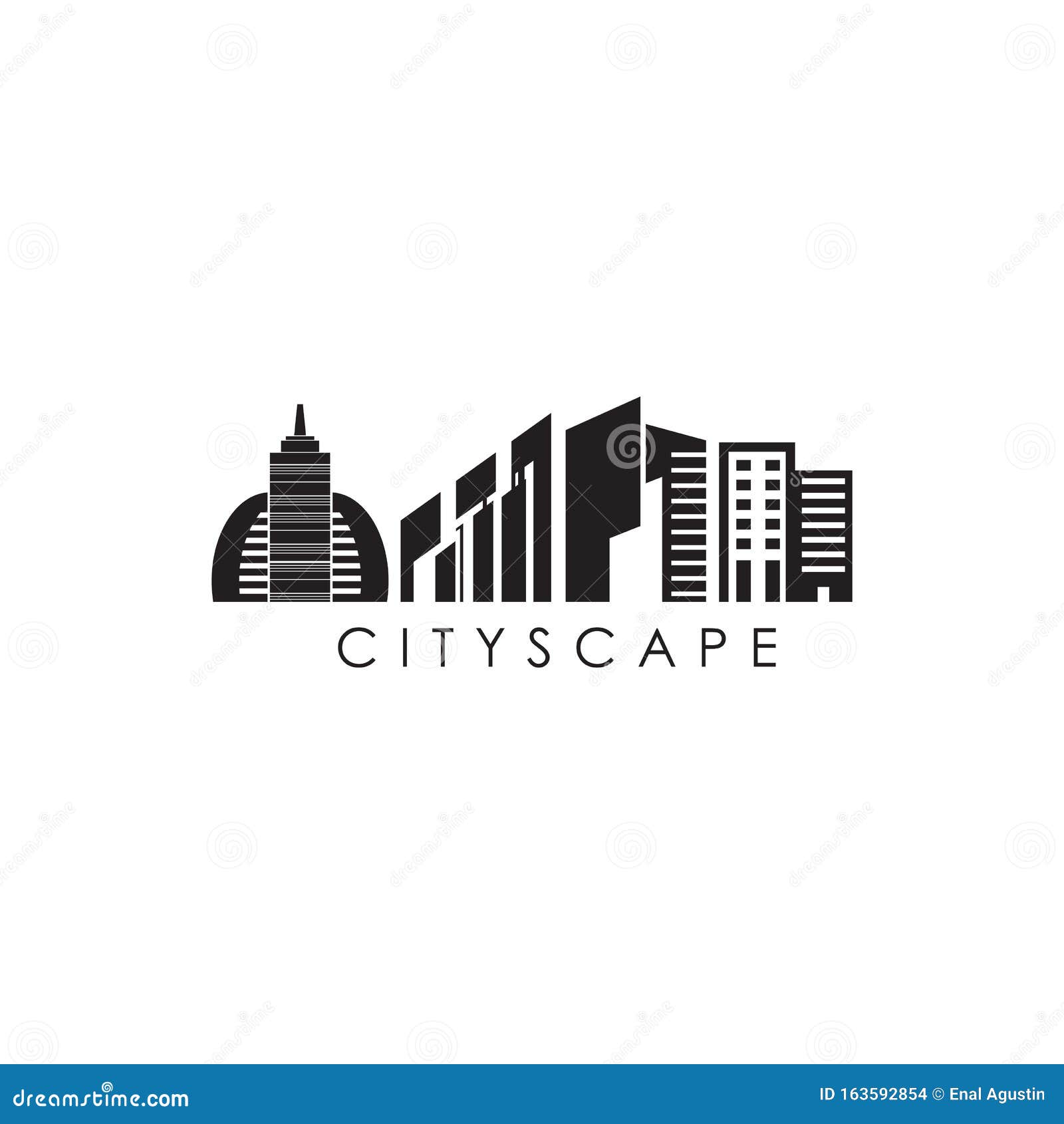 Cityscape Logo Design Vector Template Stock Vector - Illustration of ...