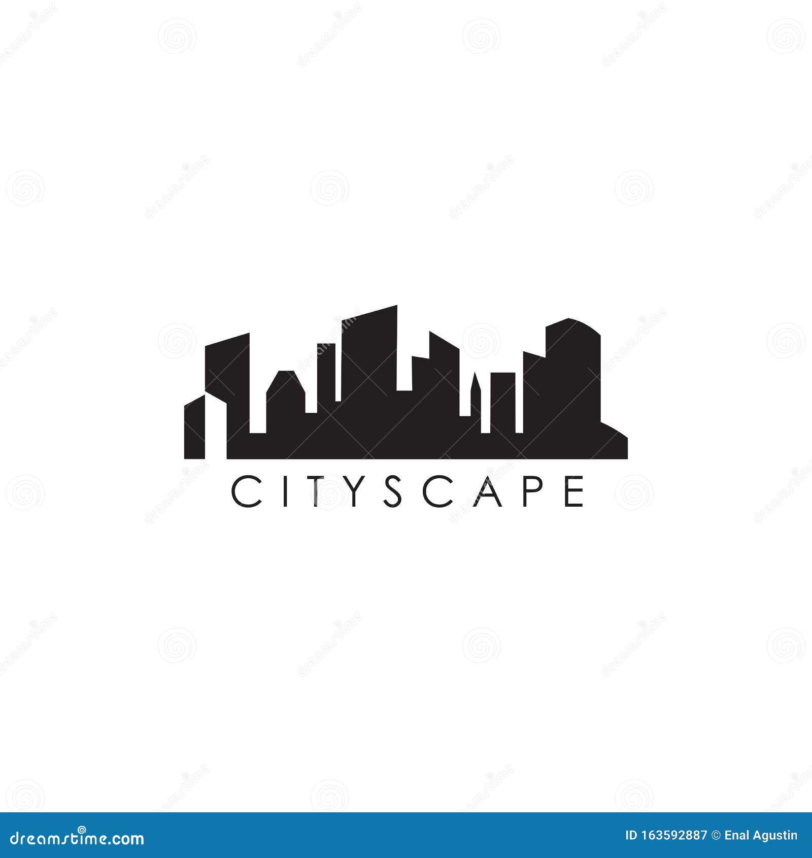 Cityscape Logo Design Vector Template Stock Vector - Illustration of ...