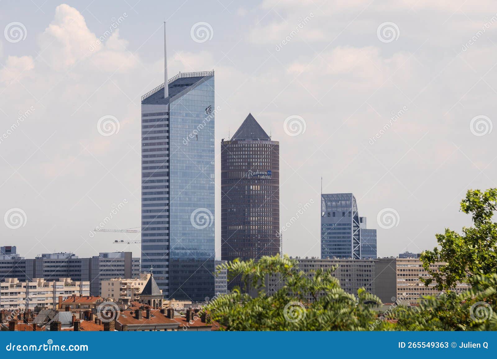 Cityscape of Lyon Skyline with a Blue Sky Editorial Stock Photo - Image ...
