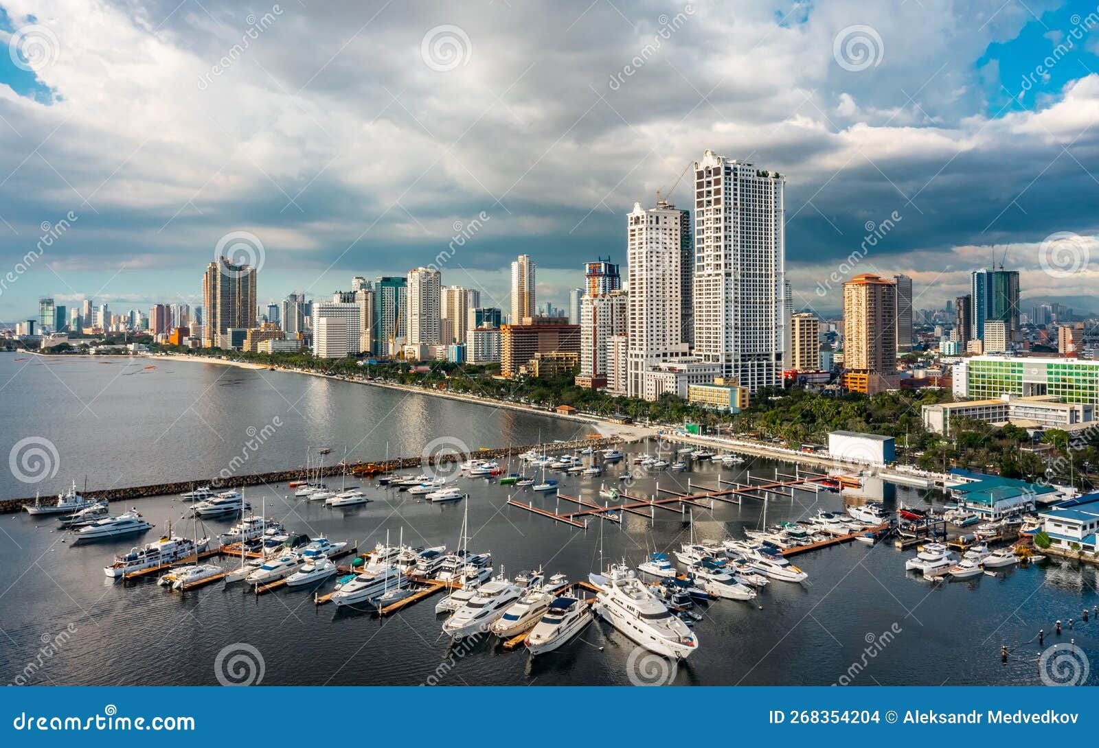 Cityscape of Manila stock photo. Image of aerial, urban - 268354204