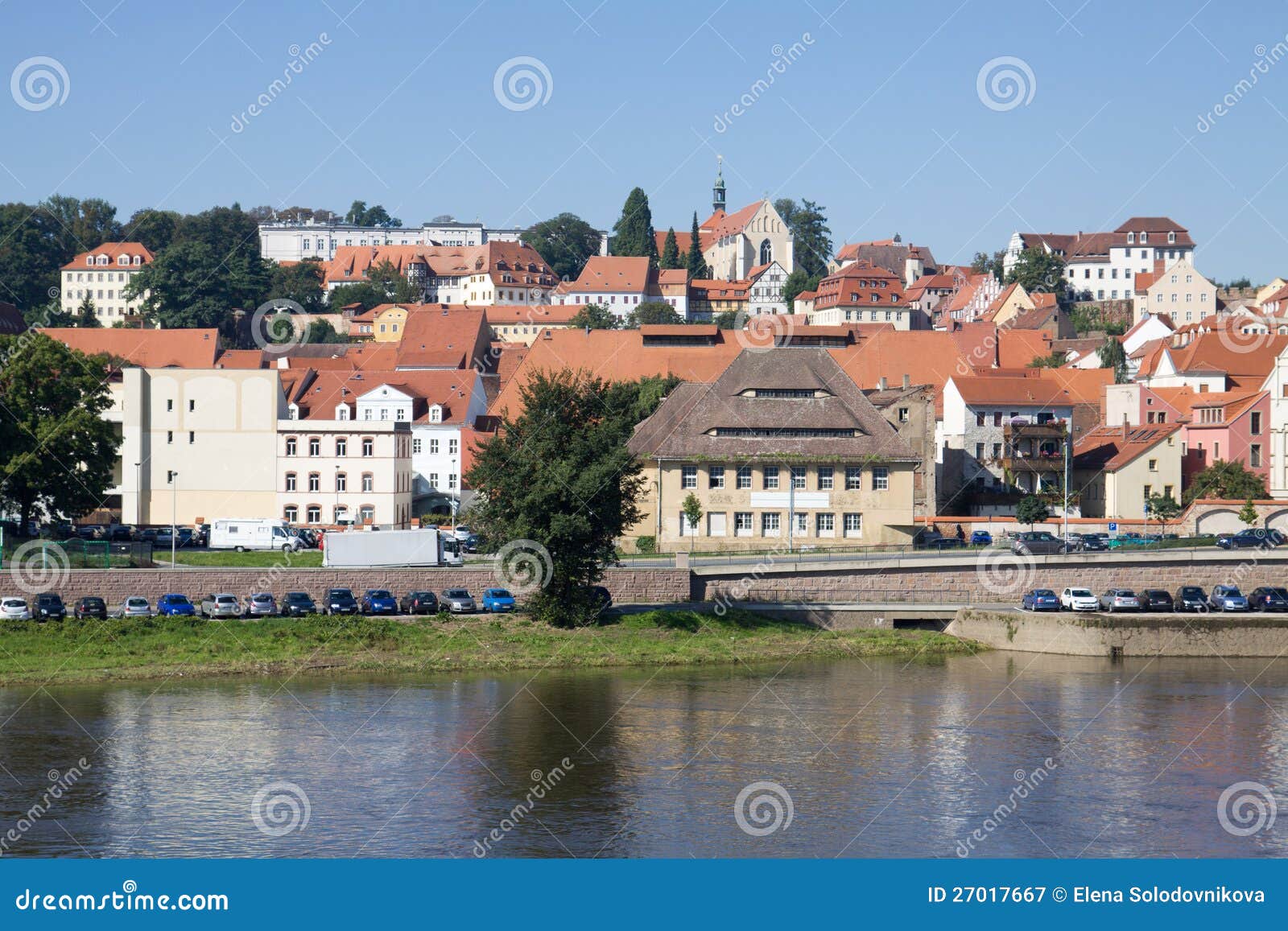 Cityscape of Meissen in Germany Stock Image - Image of residential ...