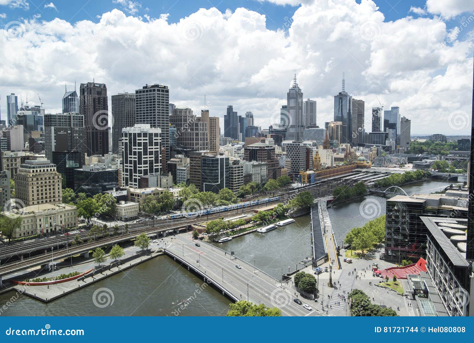 Cityscape Melbourne editorial stock image. Image of city - 81721744