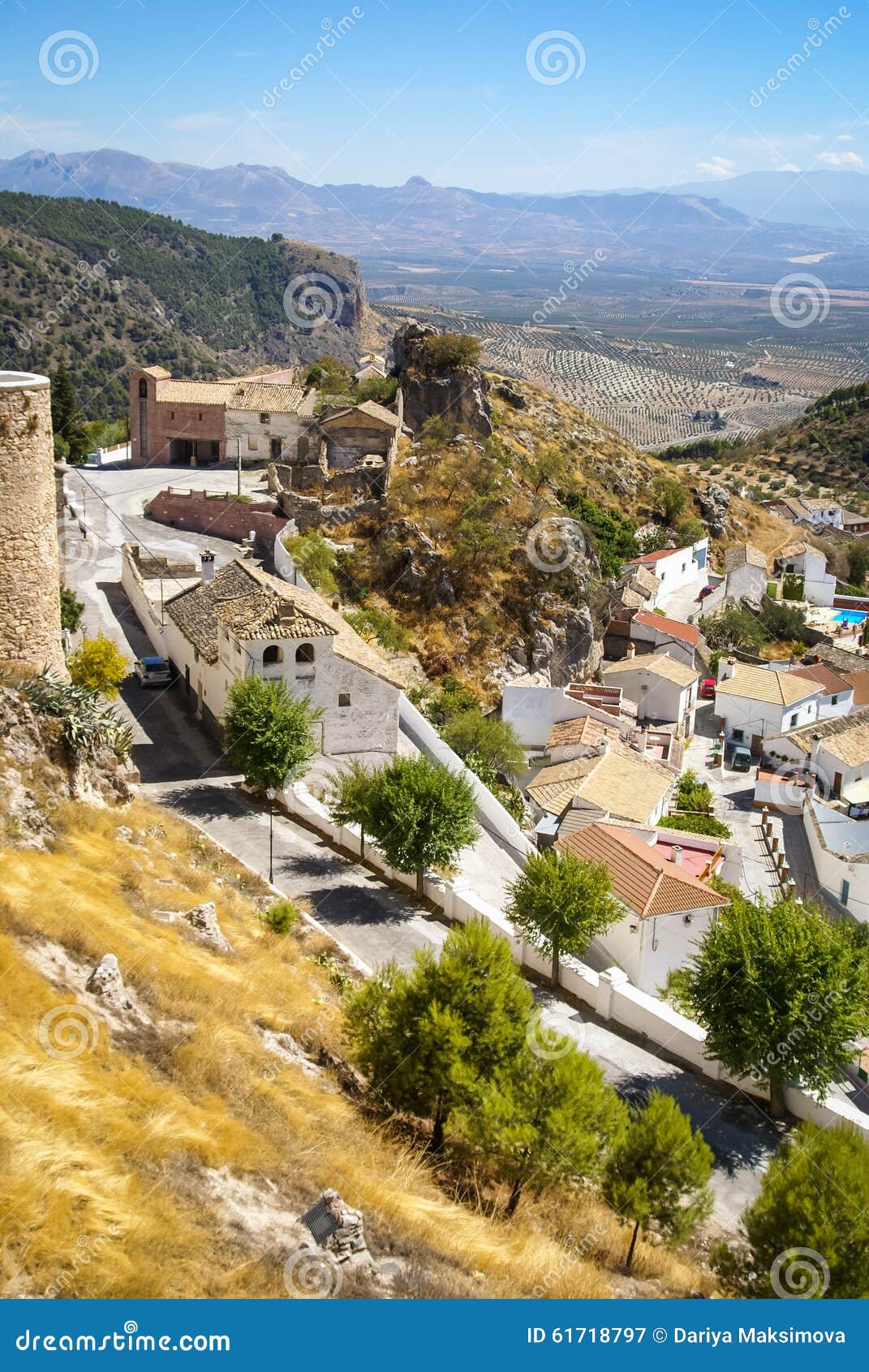 Cityscape, Moclin, Granada, Andalusia, Spain Stock Image - Image of ...