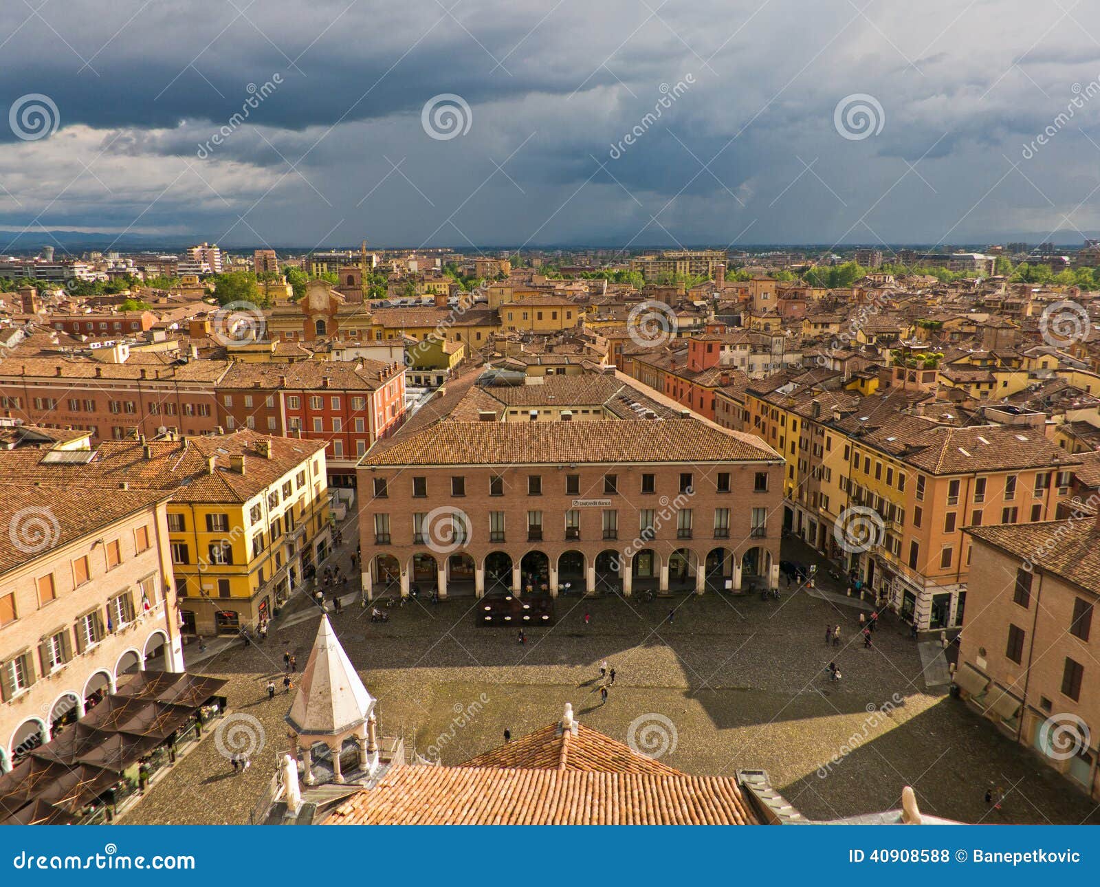 Cityscape of Modena, Medieval Town Situated in Emi Stock Photo - Image ...