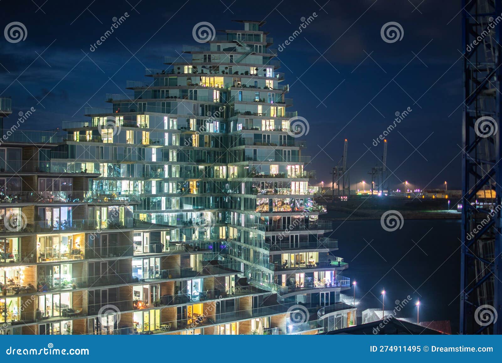 Cityscape of a Modern Apartment Complex in Aarhus, Denmark, Taken at ...