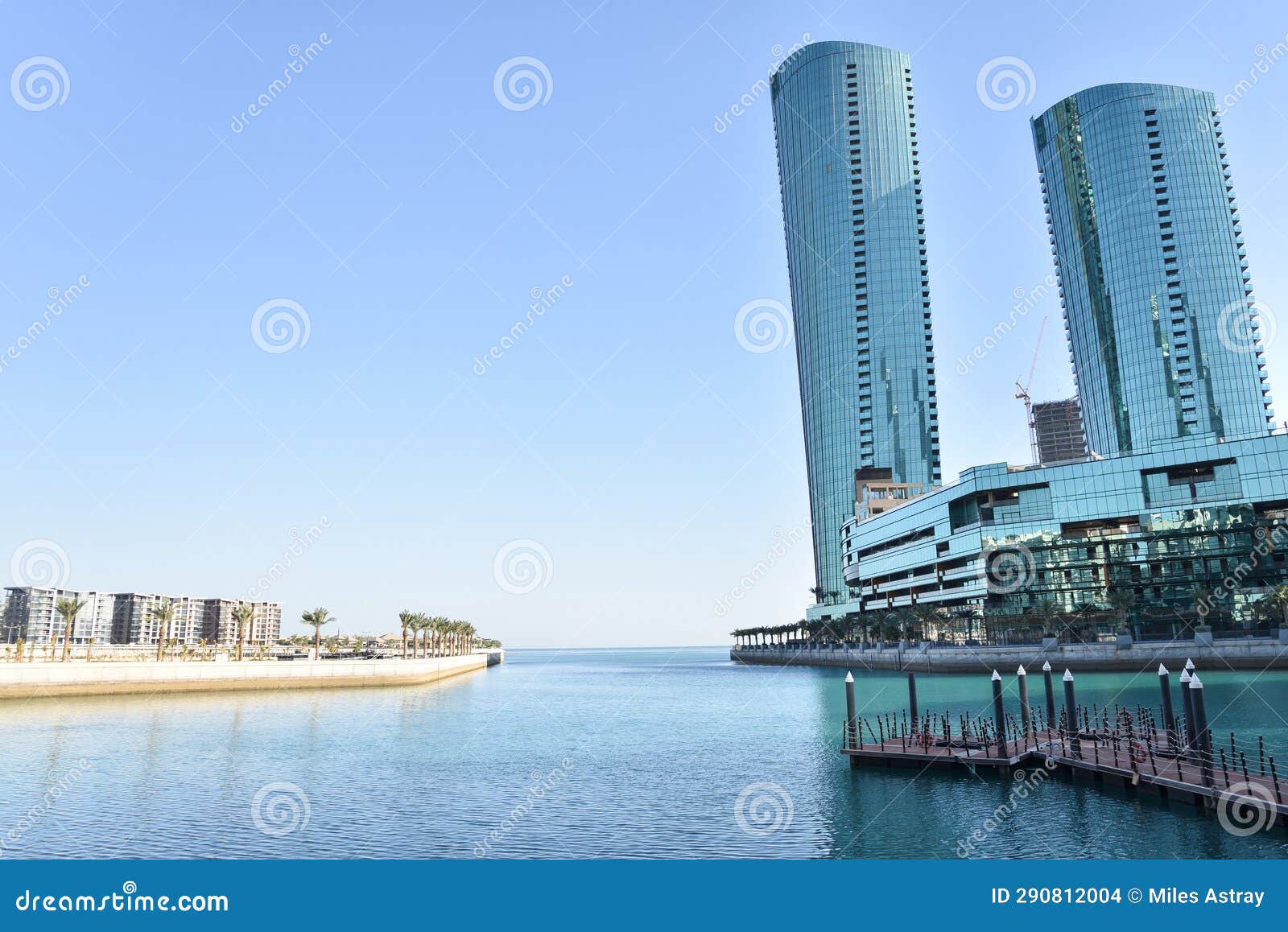 Cityscape with Modern Skyscrapers in Manama, Bahrain Stock Photo ...