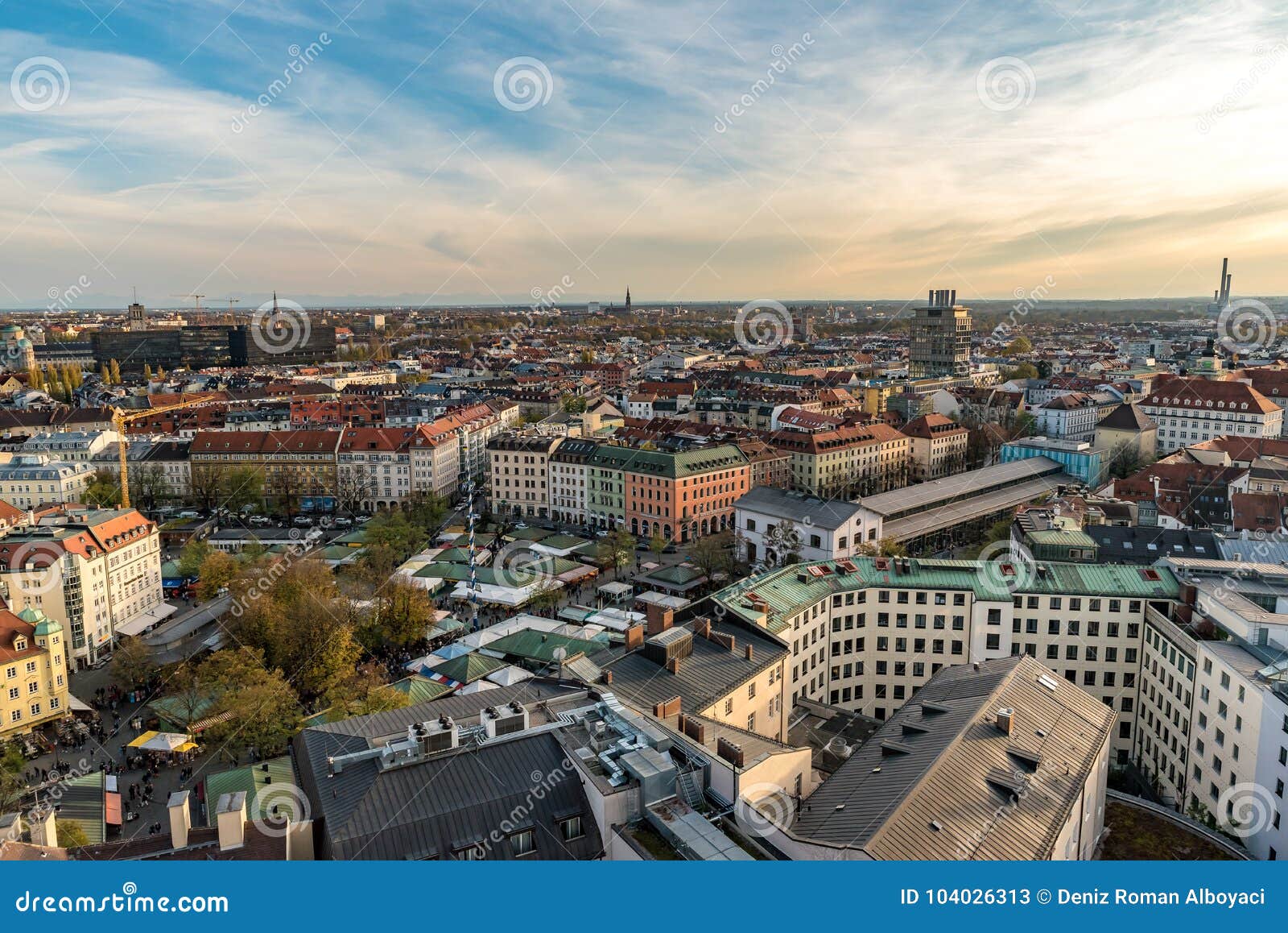 Cityscape of Munich with a View To the Mountains Editorial Stock Photo ...