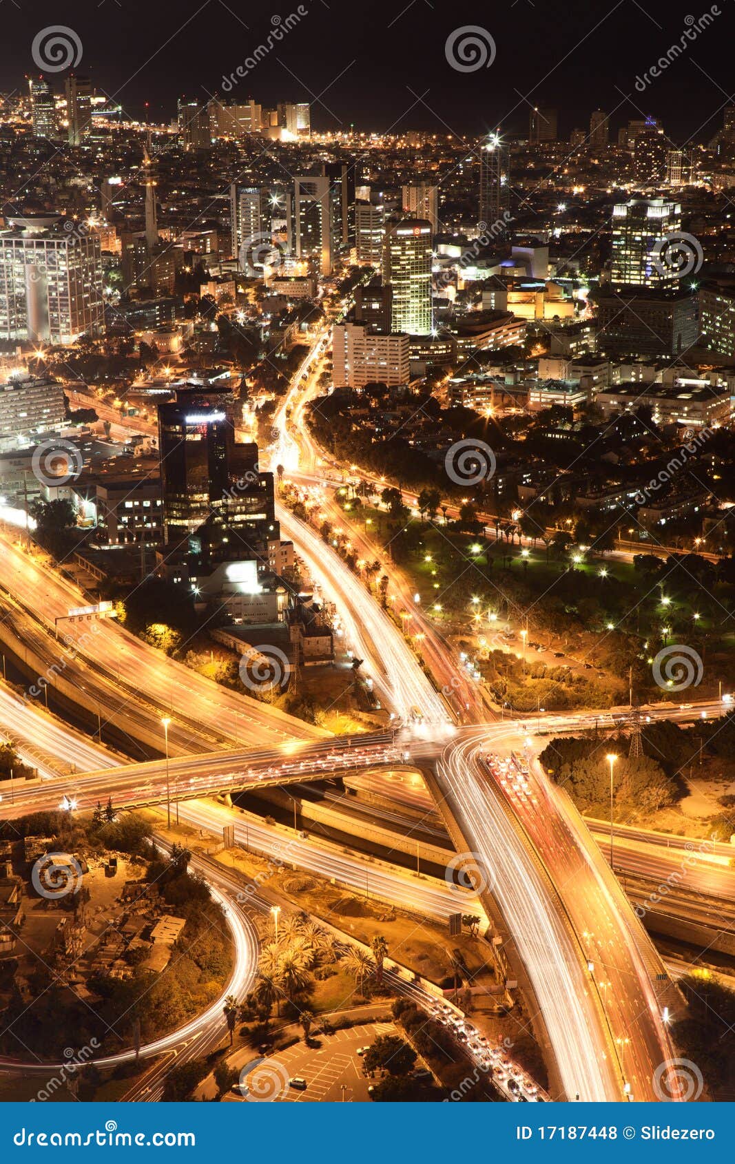 Cityscape at night stock photo. Image of east, built - 17187448