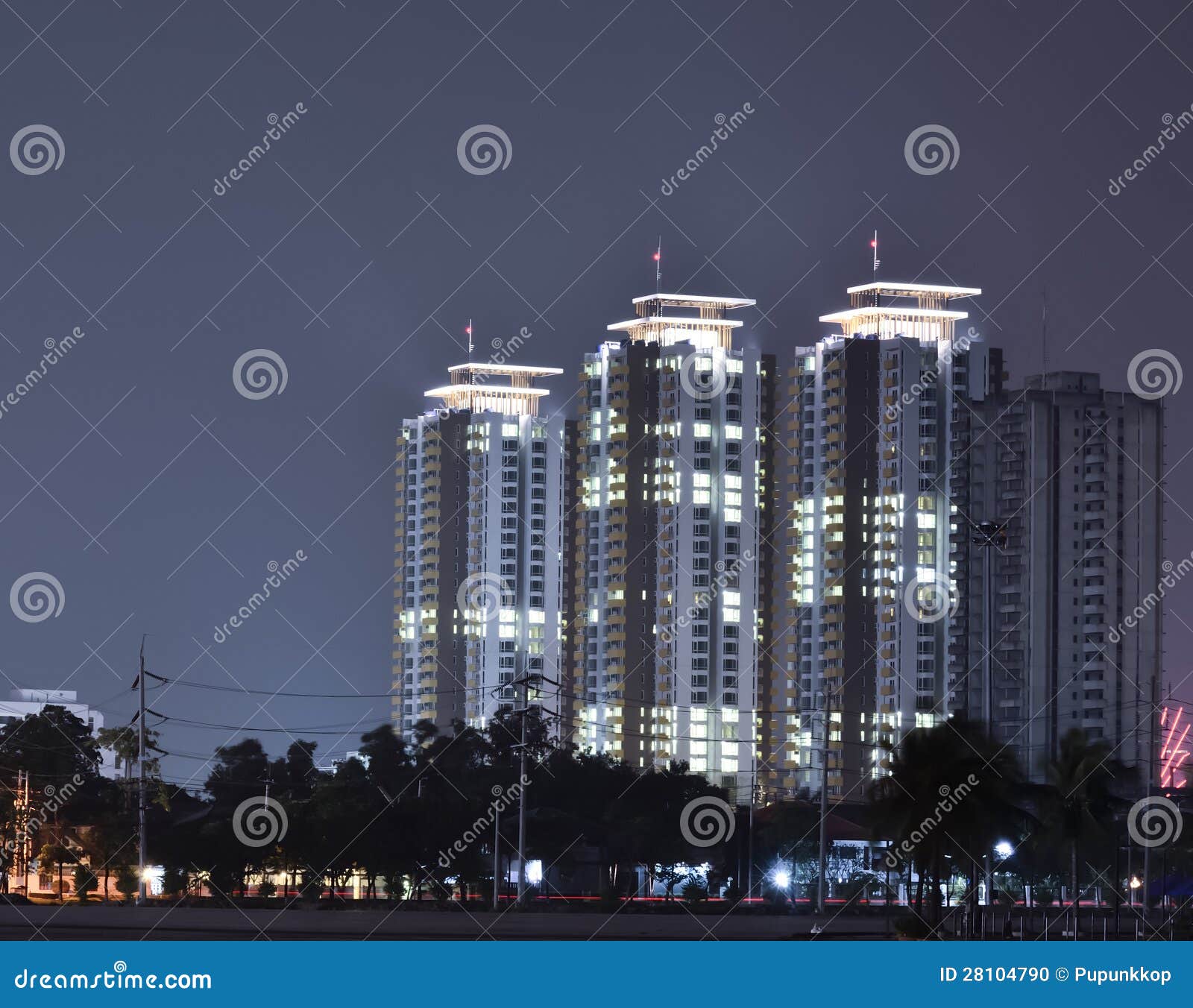 Cityscape of Nonthaburi City Stock Photo - Image of tall, tower: 28104790