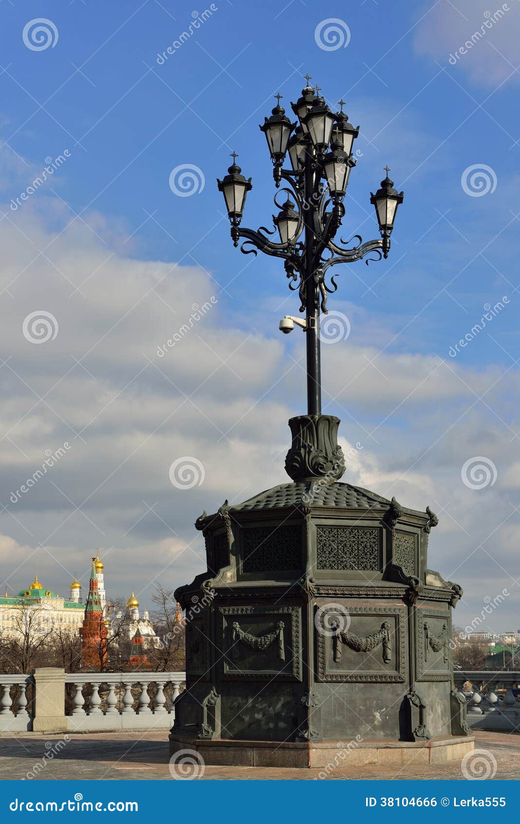 Cityscape with old lantern stock photo. Image of architecture - 38104666