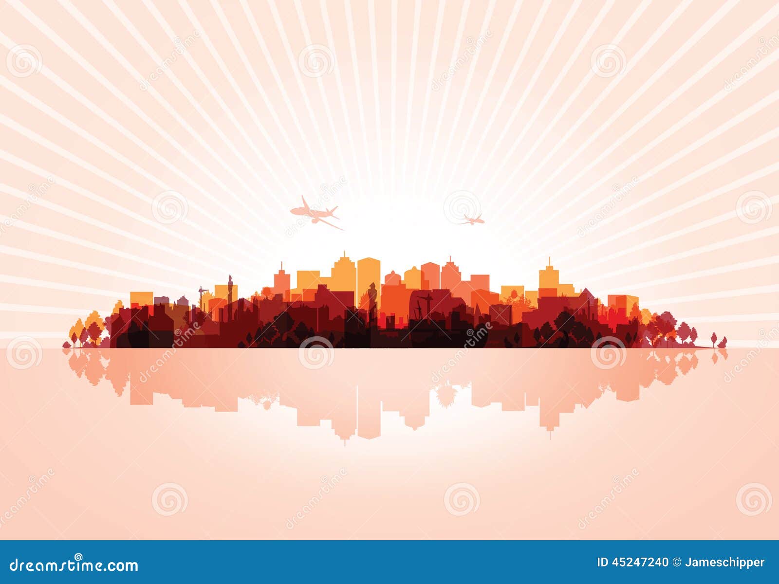 Red Cityscape Overprint Background Stock Photography | CartoonDealer ...