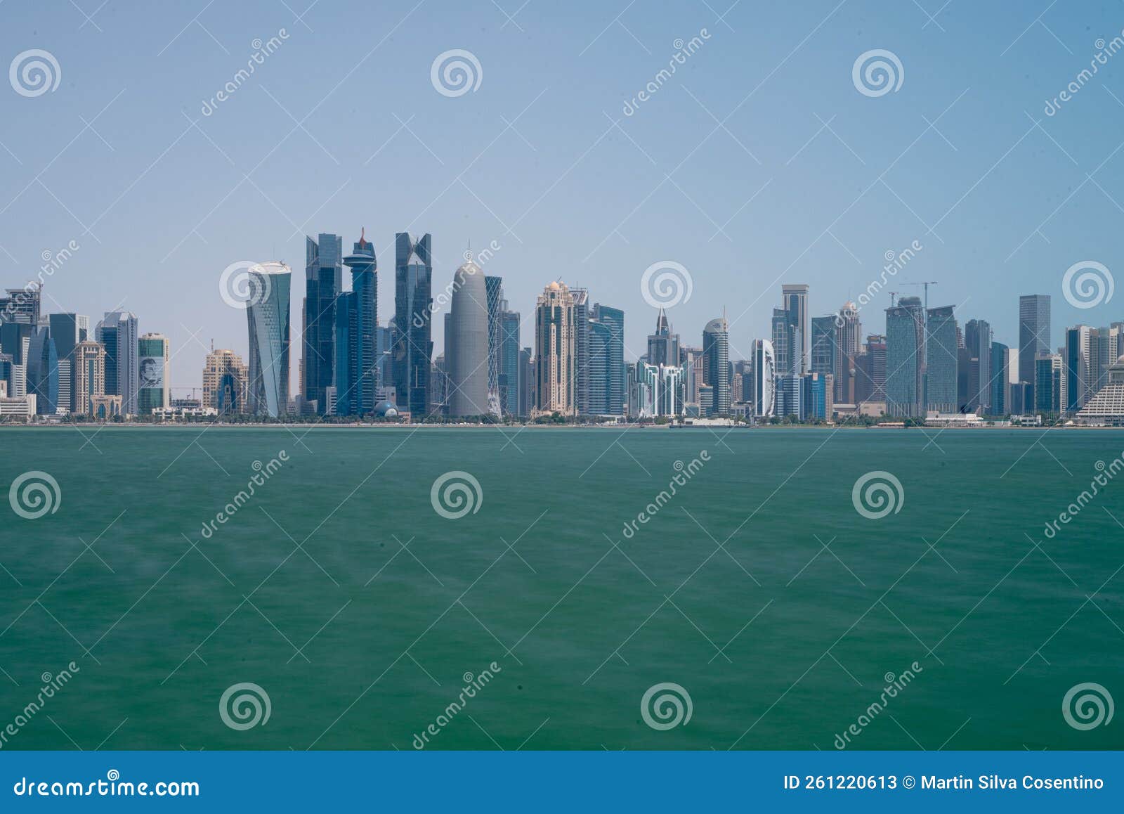 Cityscape Panorama of the City of Doha in Qatar Stock Image - Image of ...