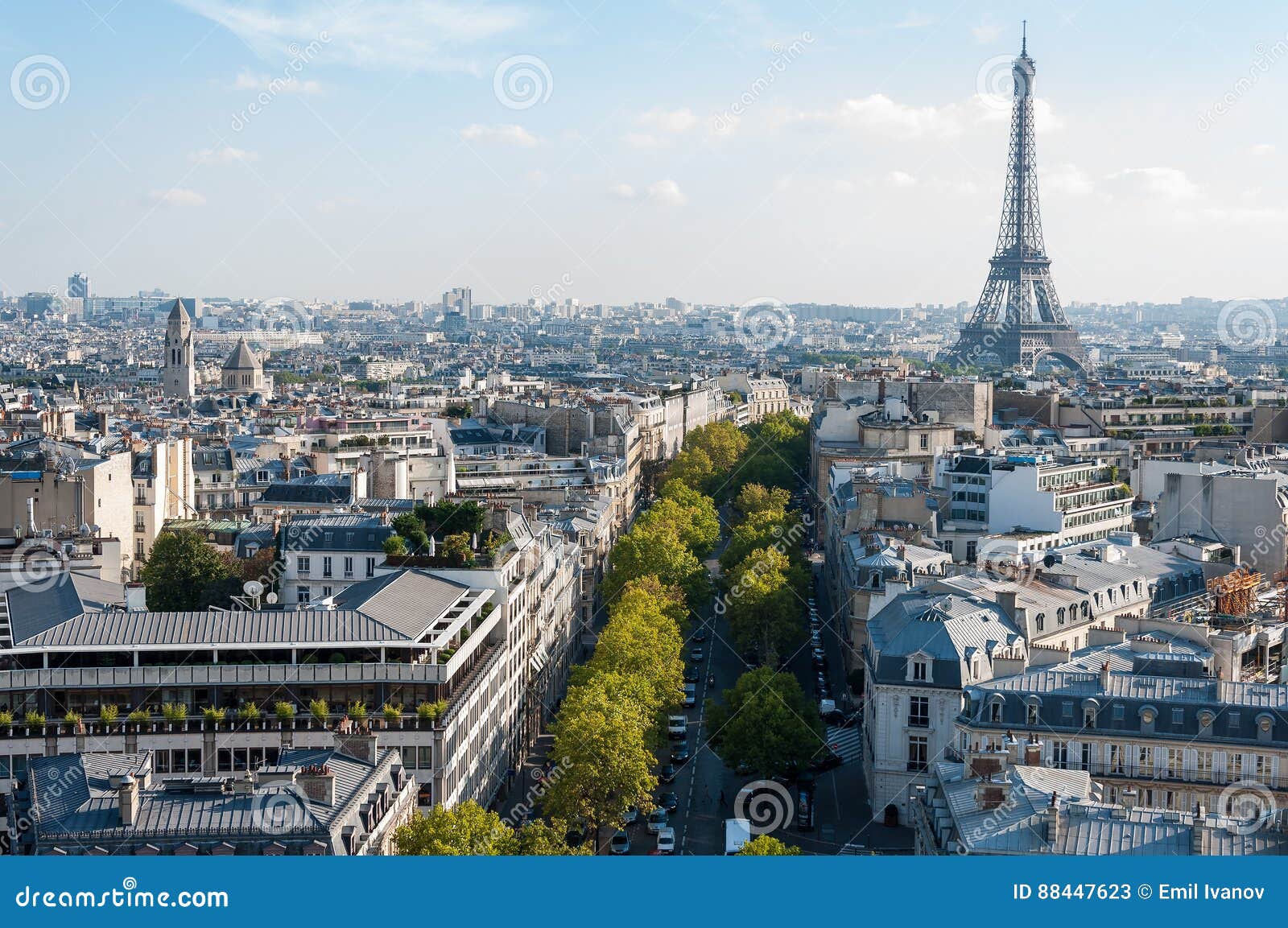 Cityscape of Paris stock image. Image of skyline, blue - 88447623