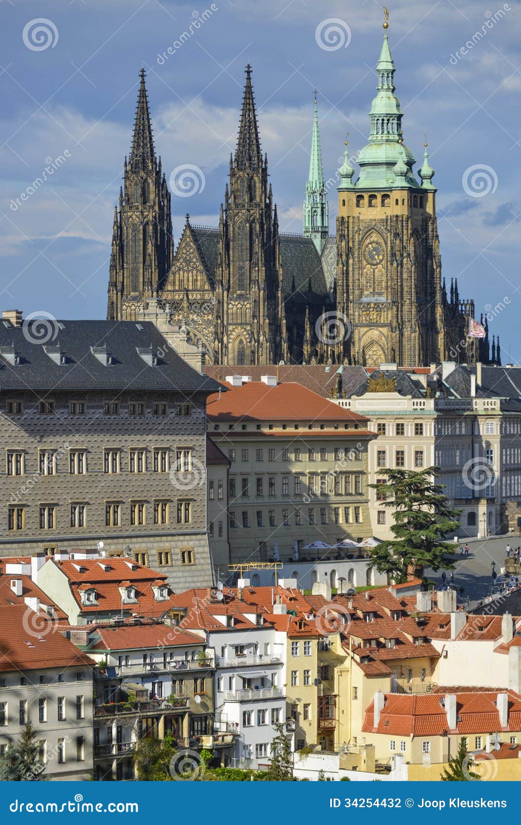 Cityscape of prague stock photo. Image of city, cloud - 34254432
