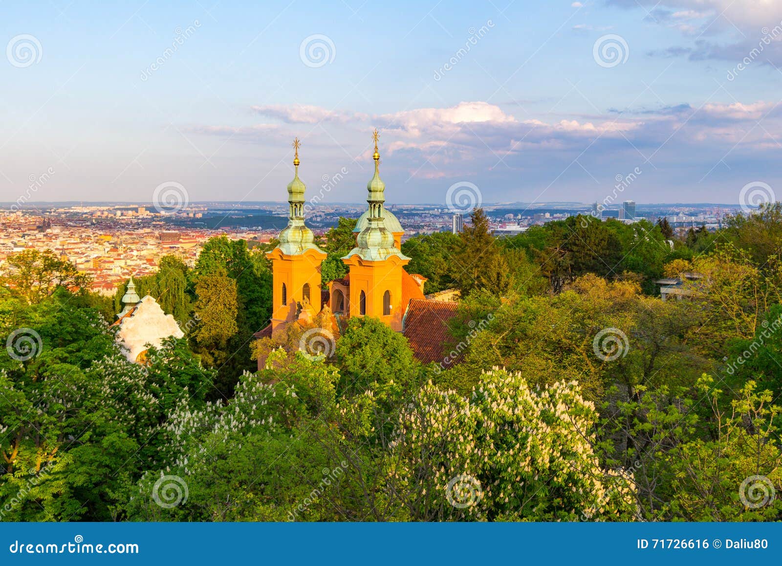 Cityscape of Prague at Sunset Time in Summer, Czech Republic Stock ...