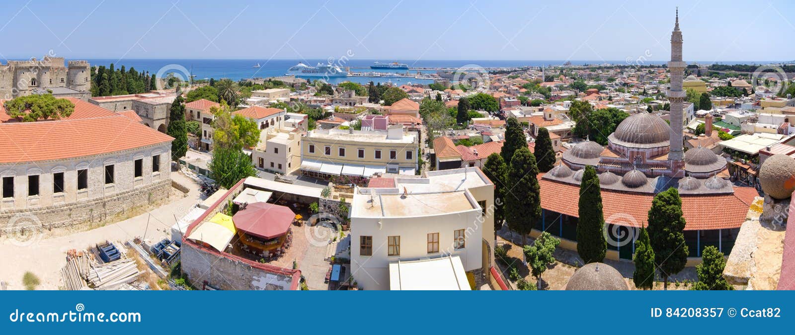 Cityscape of Rhodes Town, Greece Editorial Photography - Image of ...