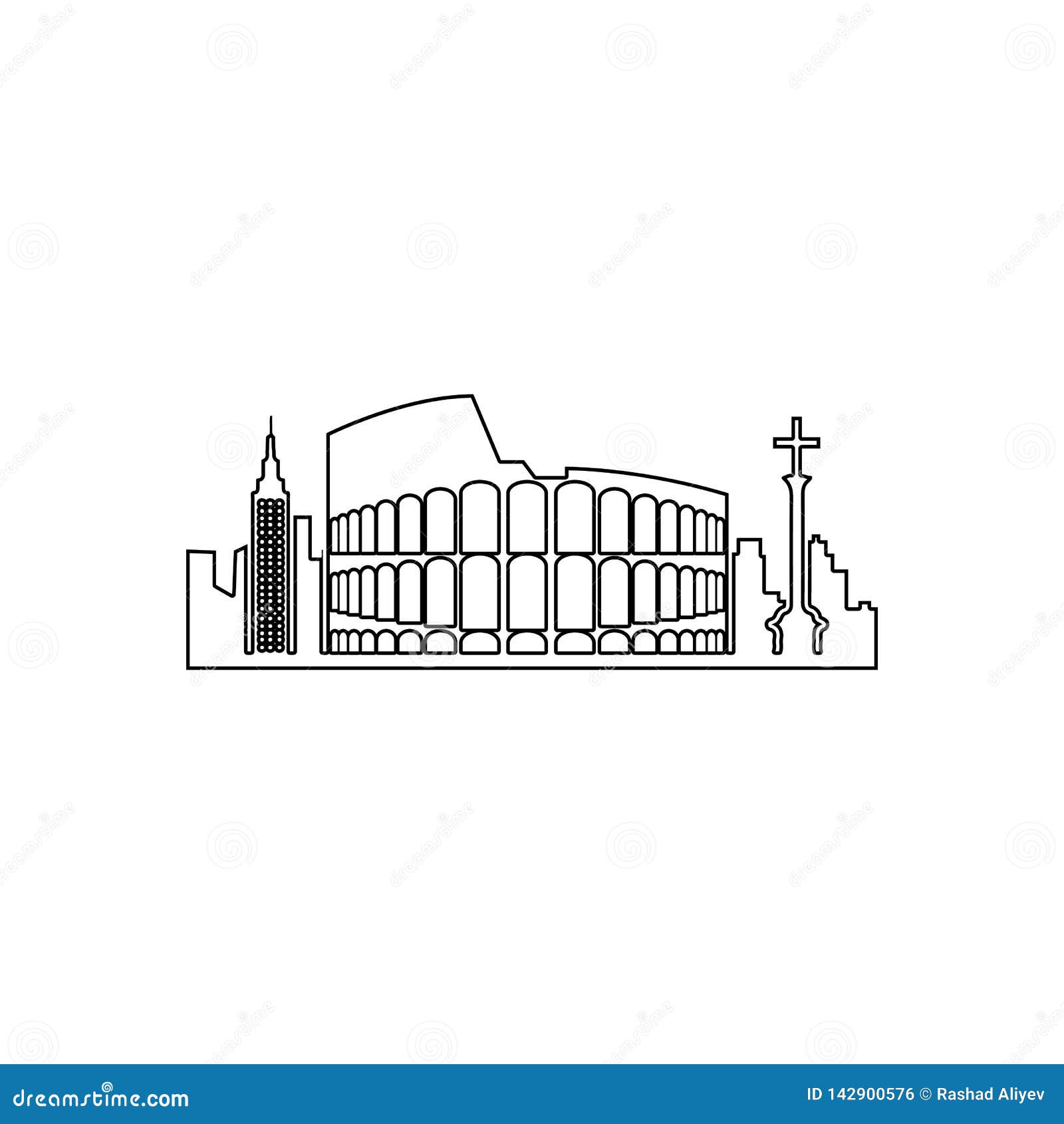 Cityscape of Rome Icon. Element of Cityscape for Mobile Concept and Web ...