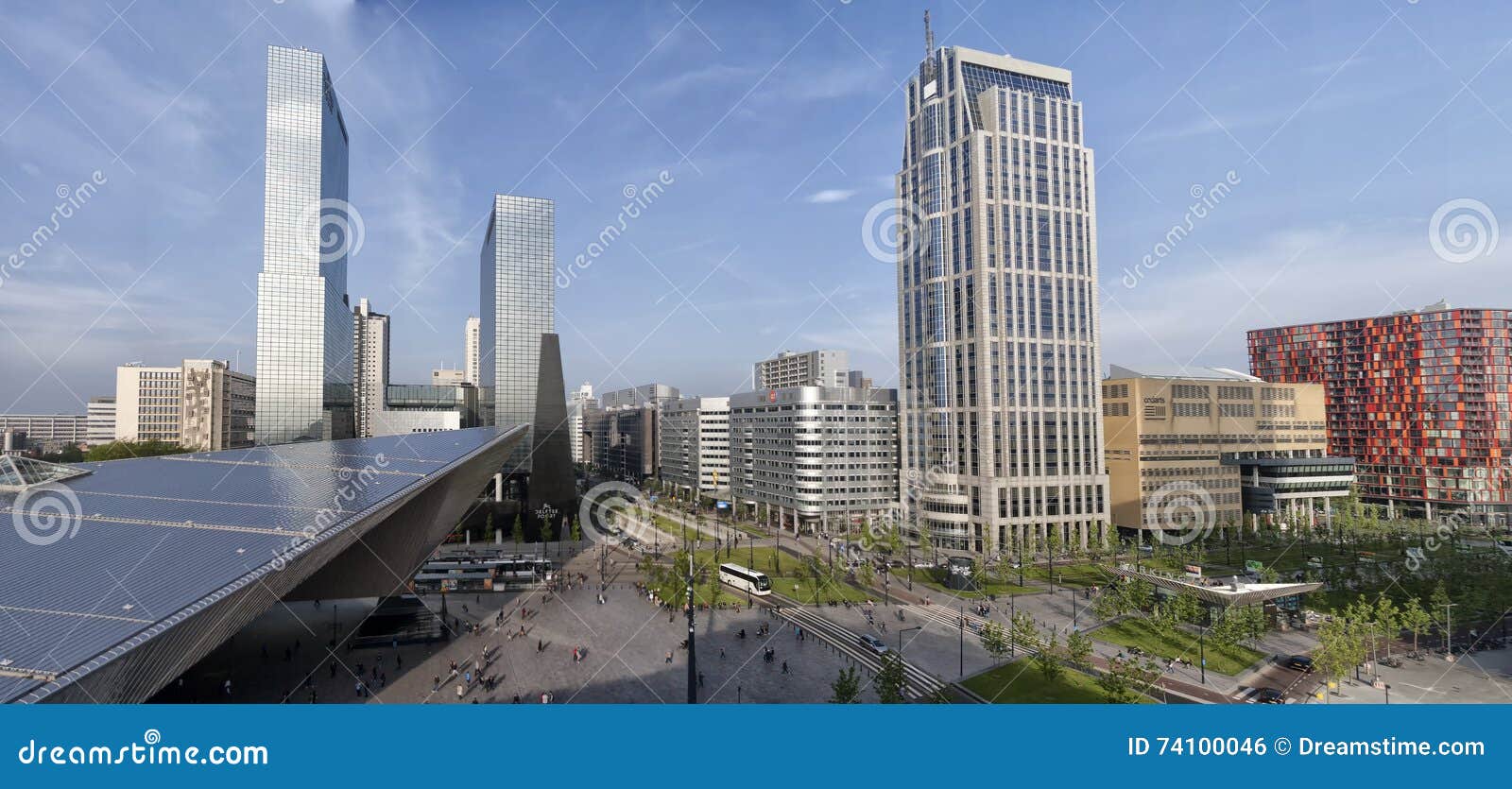 A cityscape of Rotterdam editorial photo. Image of station - 74100046