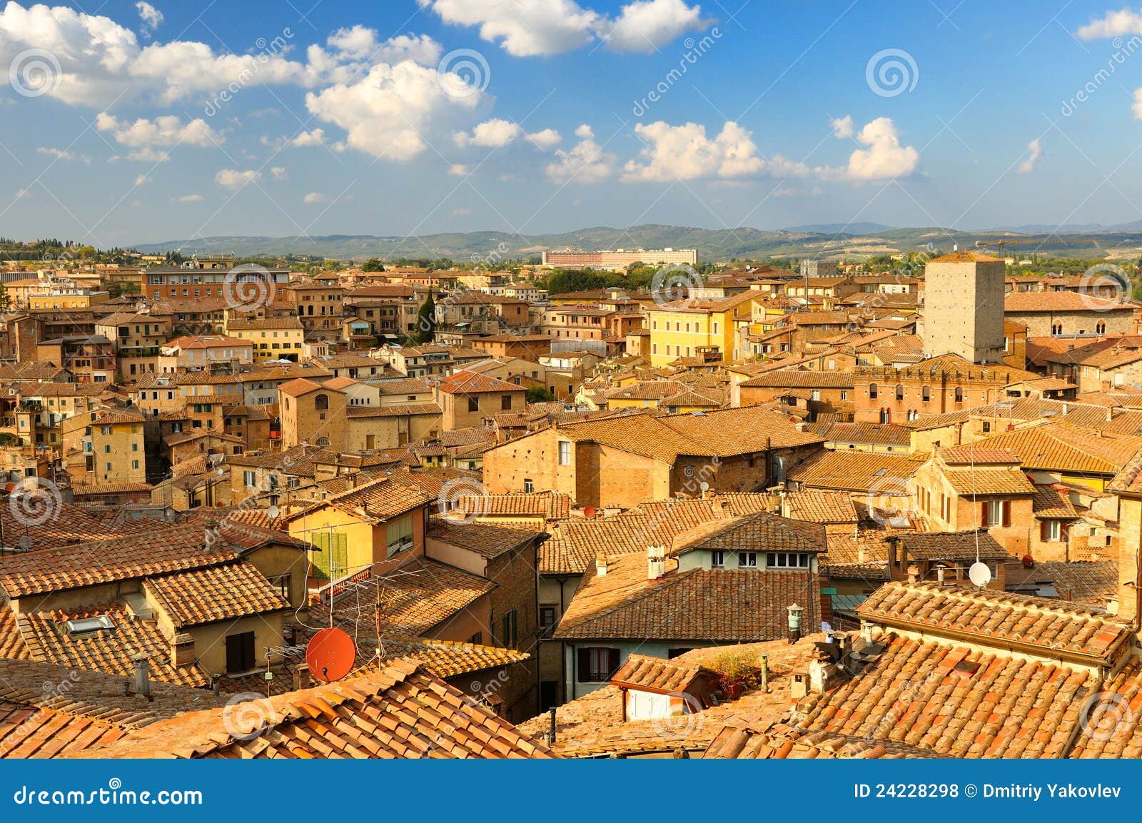 Cityscape of Siena stock photo. Image of dome, middle - 24228298