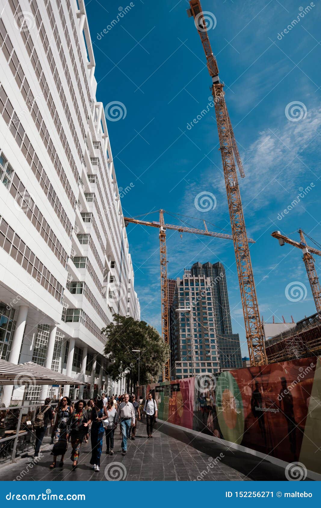 Cityscape and Skyline of the Hague during Construction, the Netherlands ...