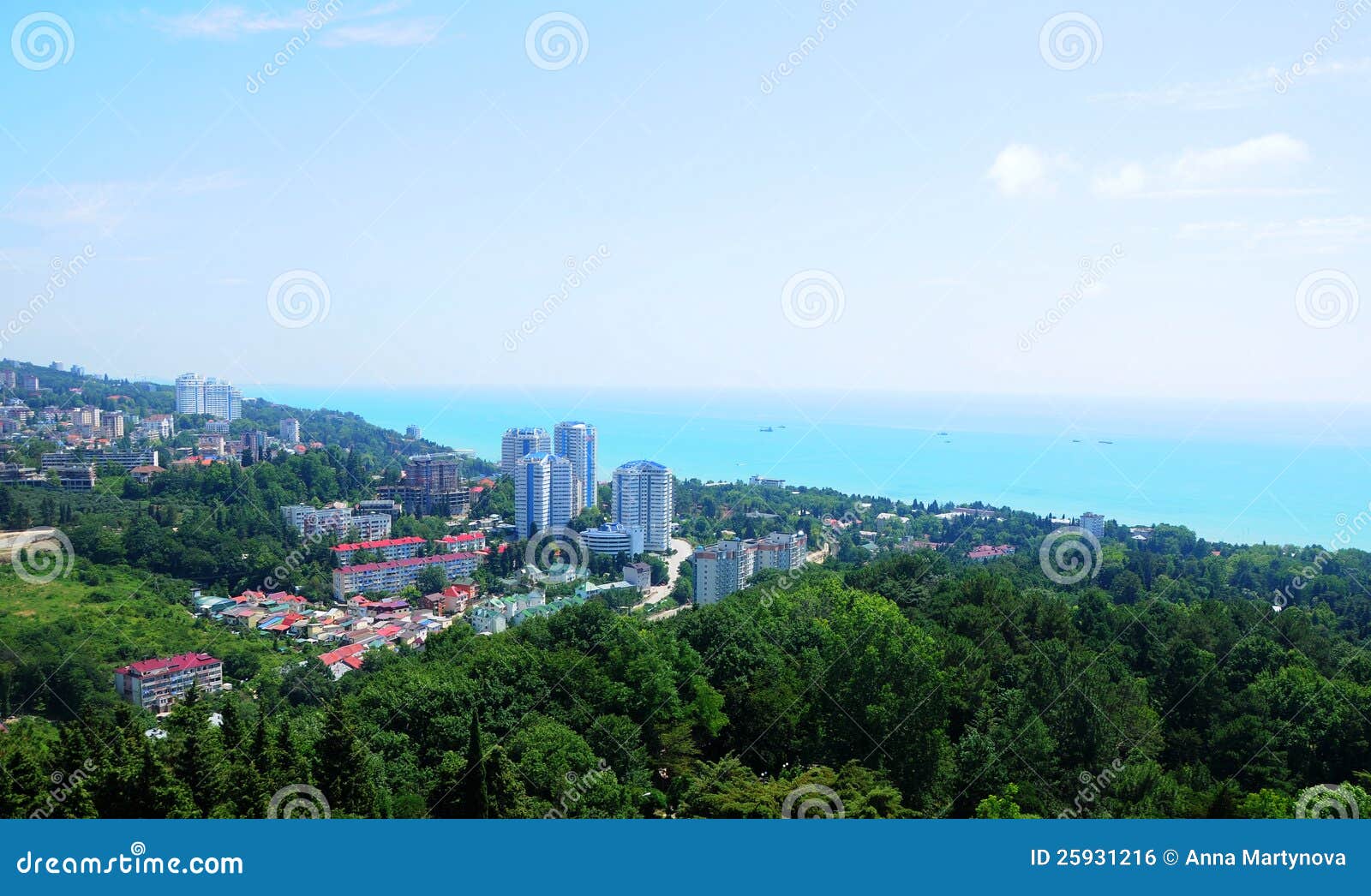 Cityscape of Sochi stock photo. Image of blue, horizon - 25931216