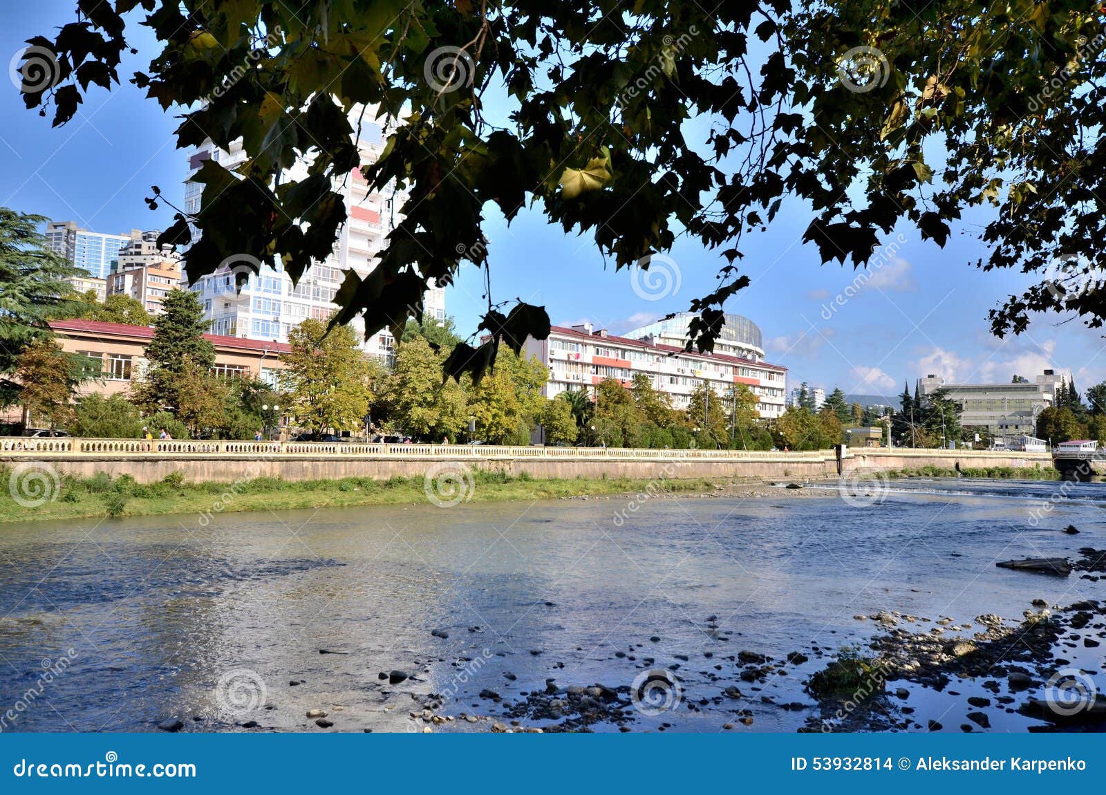 Cityscape of Sochi and River Sochi Editorial Stock Image - Image of ...