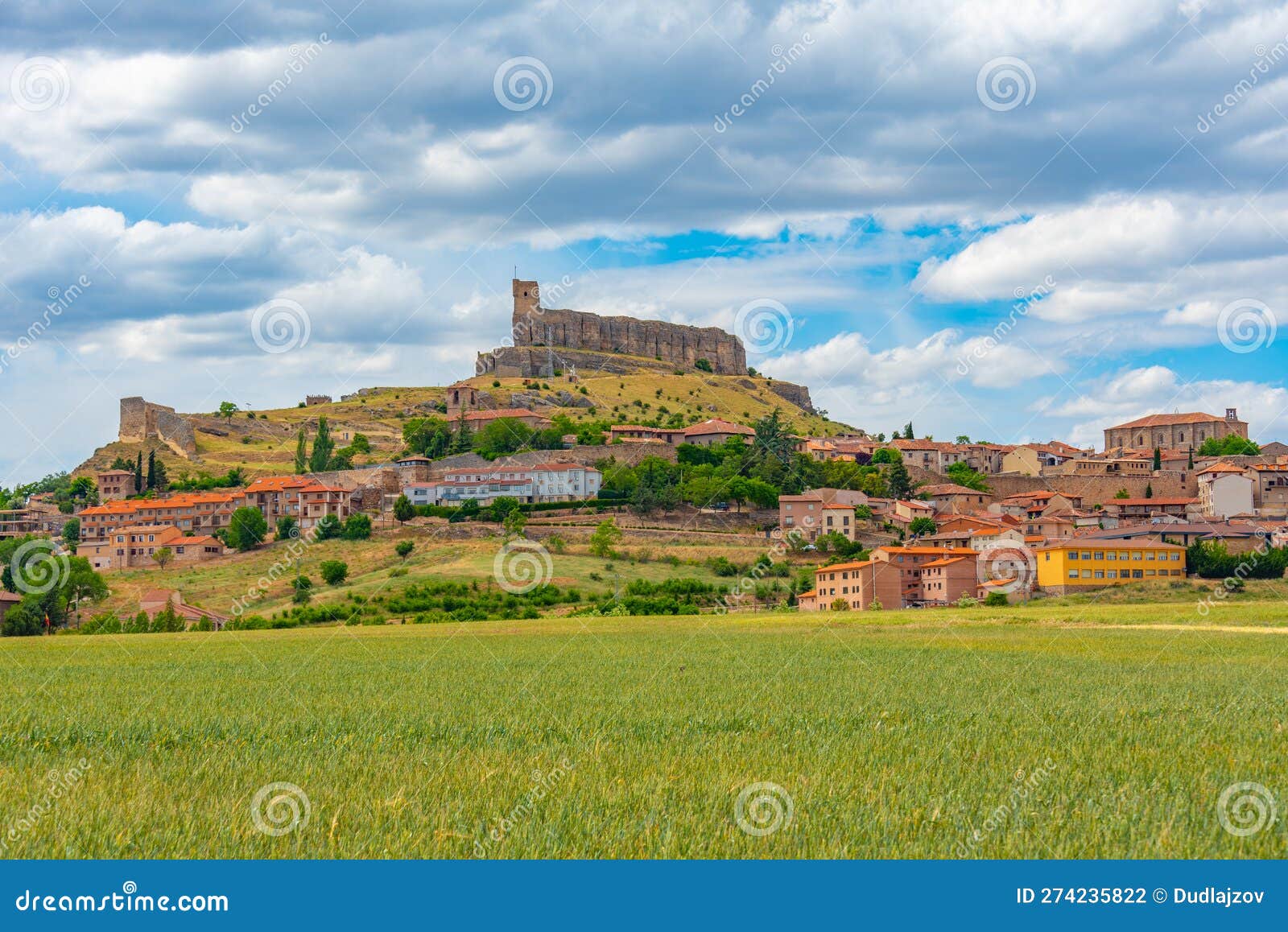 Cityscape of Spanish Town Atienza Stock Photo - Image of town, rural ...