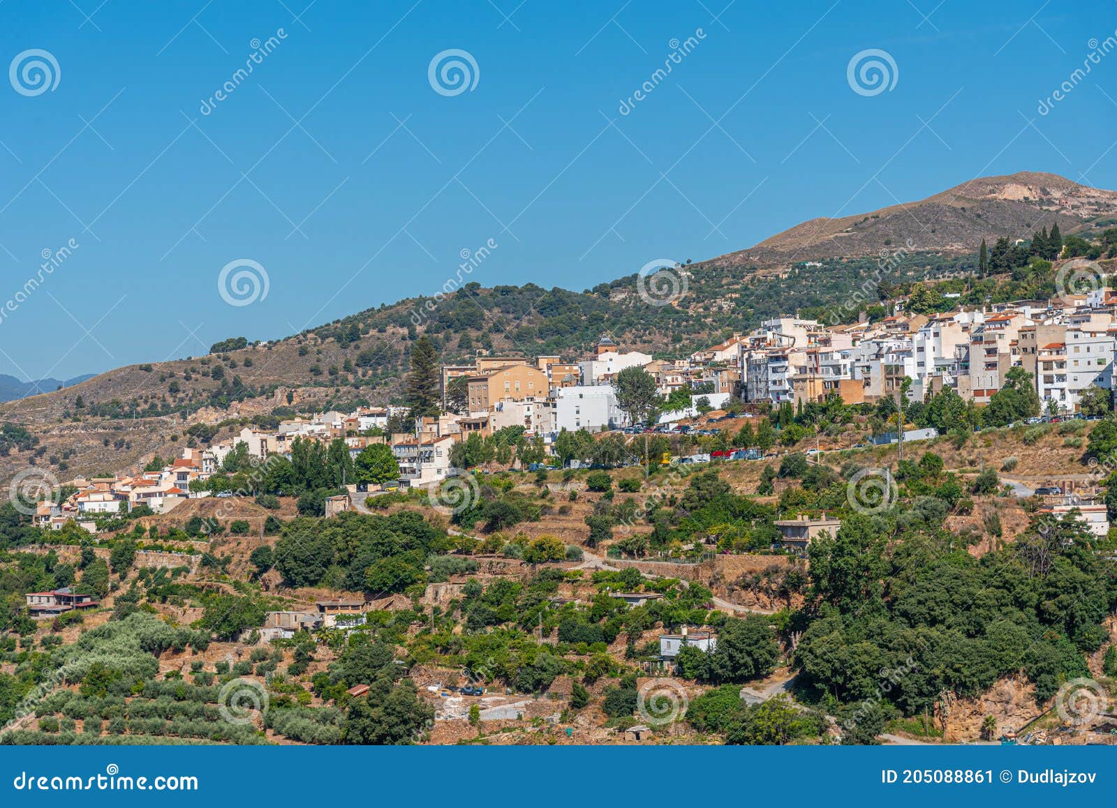 Cityscape of Spanish Town Lanjaron Stock Image - Image of spirng ...