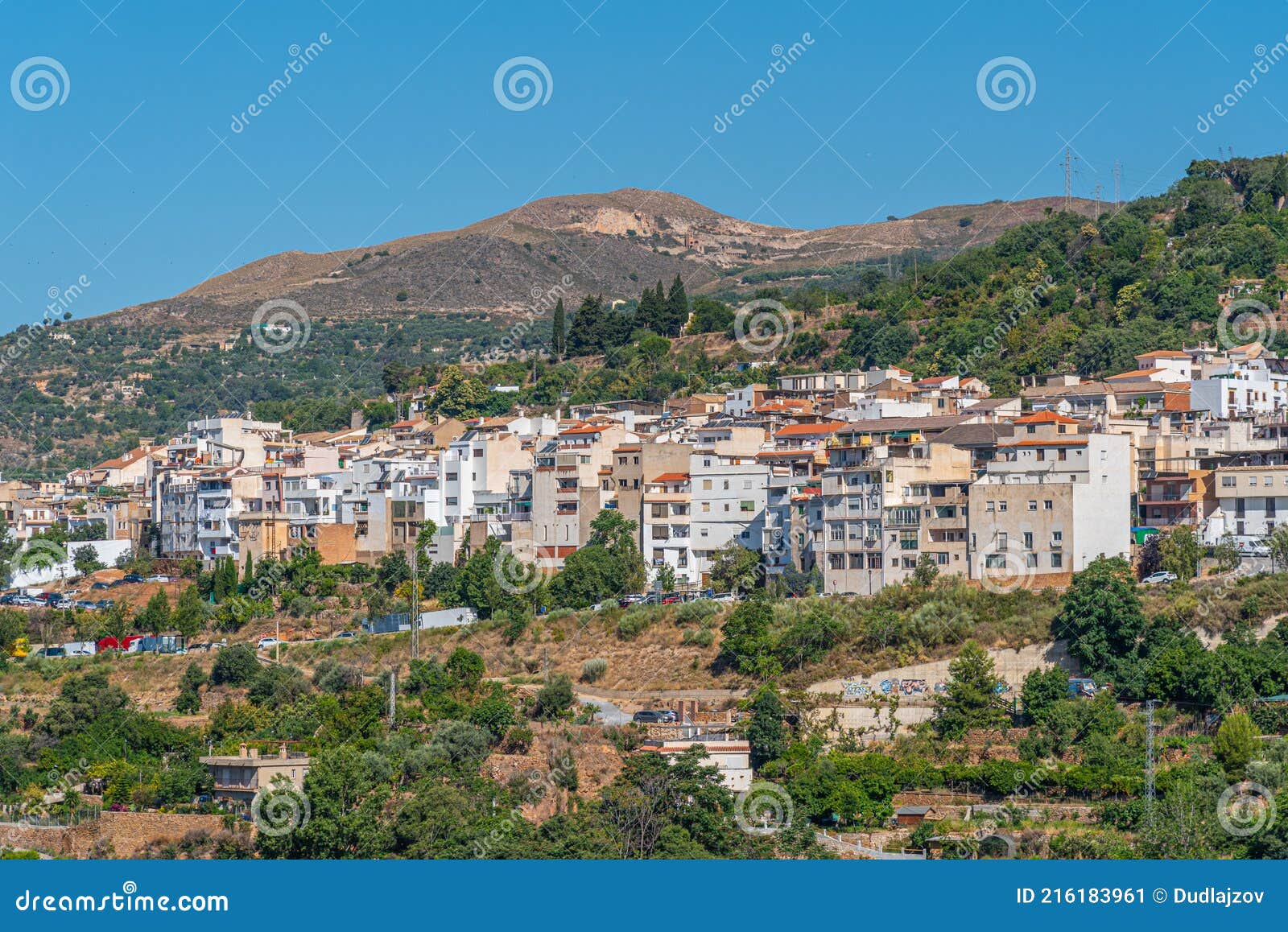 Cityscape of Spanish Town Lanjaron Stock Image - Image of village ...