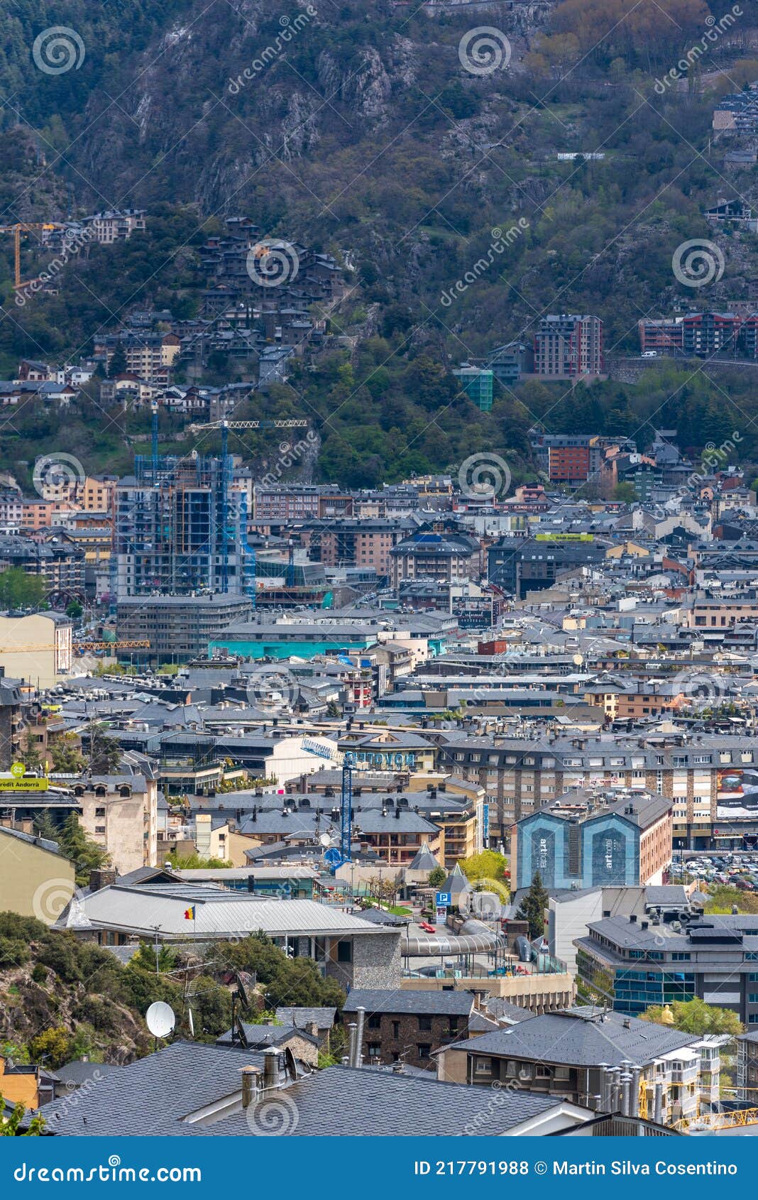 Cityscape in Spring of Andorra La Vella, Andorra Stock Photo - Image of ...