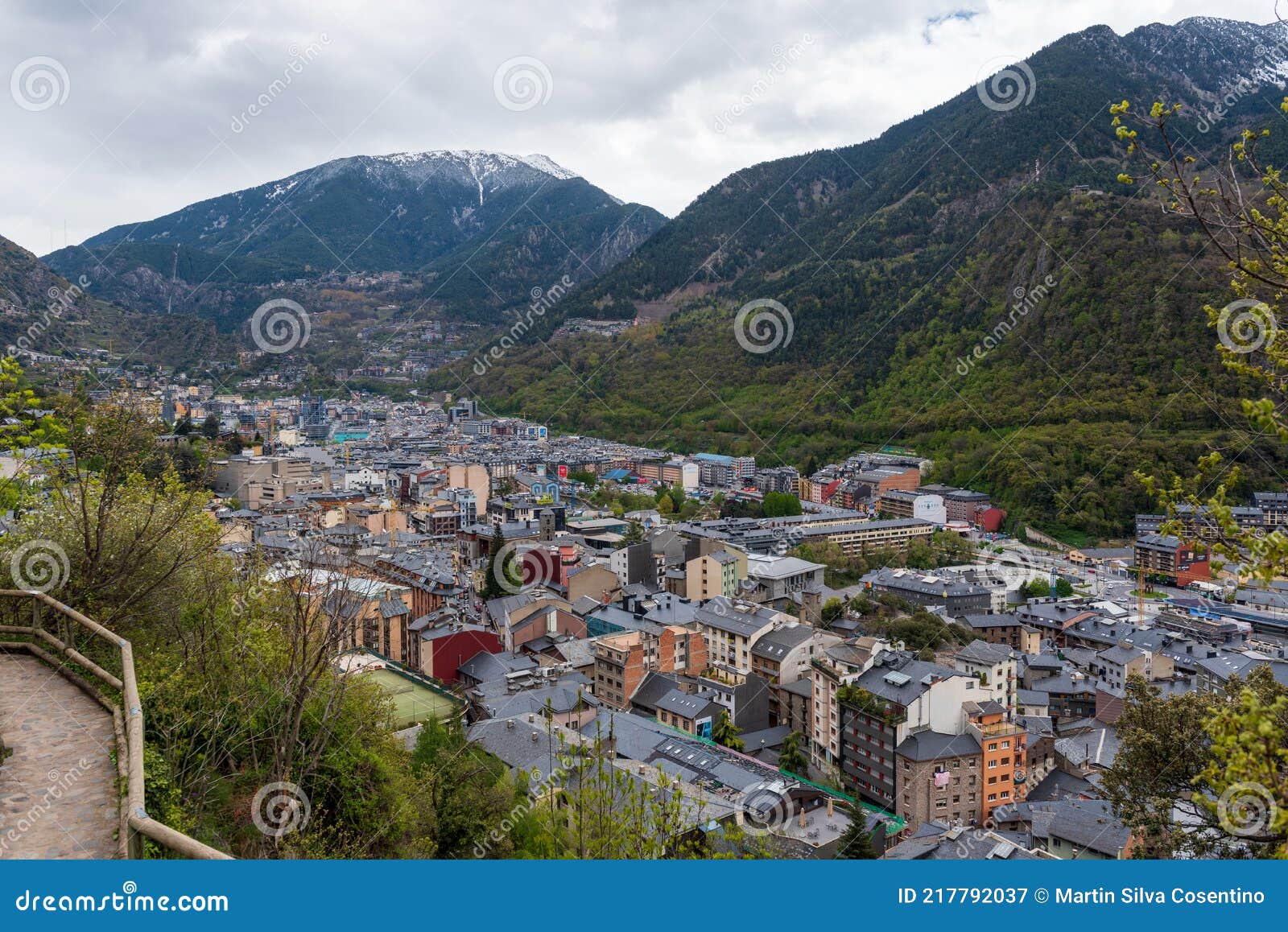 Cityscape in Spring of Andorra La Vella, Andorra Stock Image - Image of ...