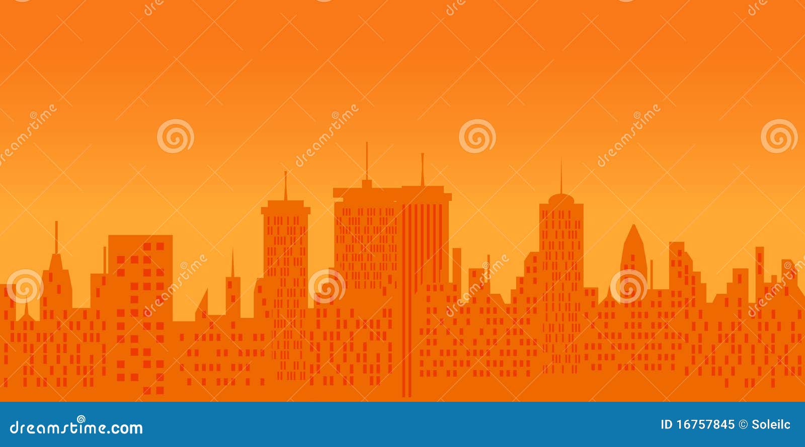 Cityscape at sunset stock vector. Illustration of cityscape - 16757845