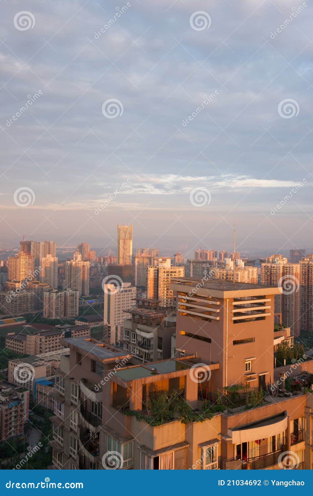 Cityscape in Sunset Sunshine Stock Photo - Image of cityscape, dadukou ...