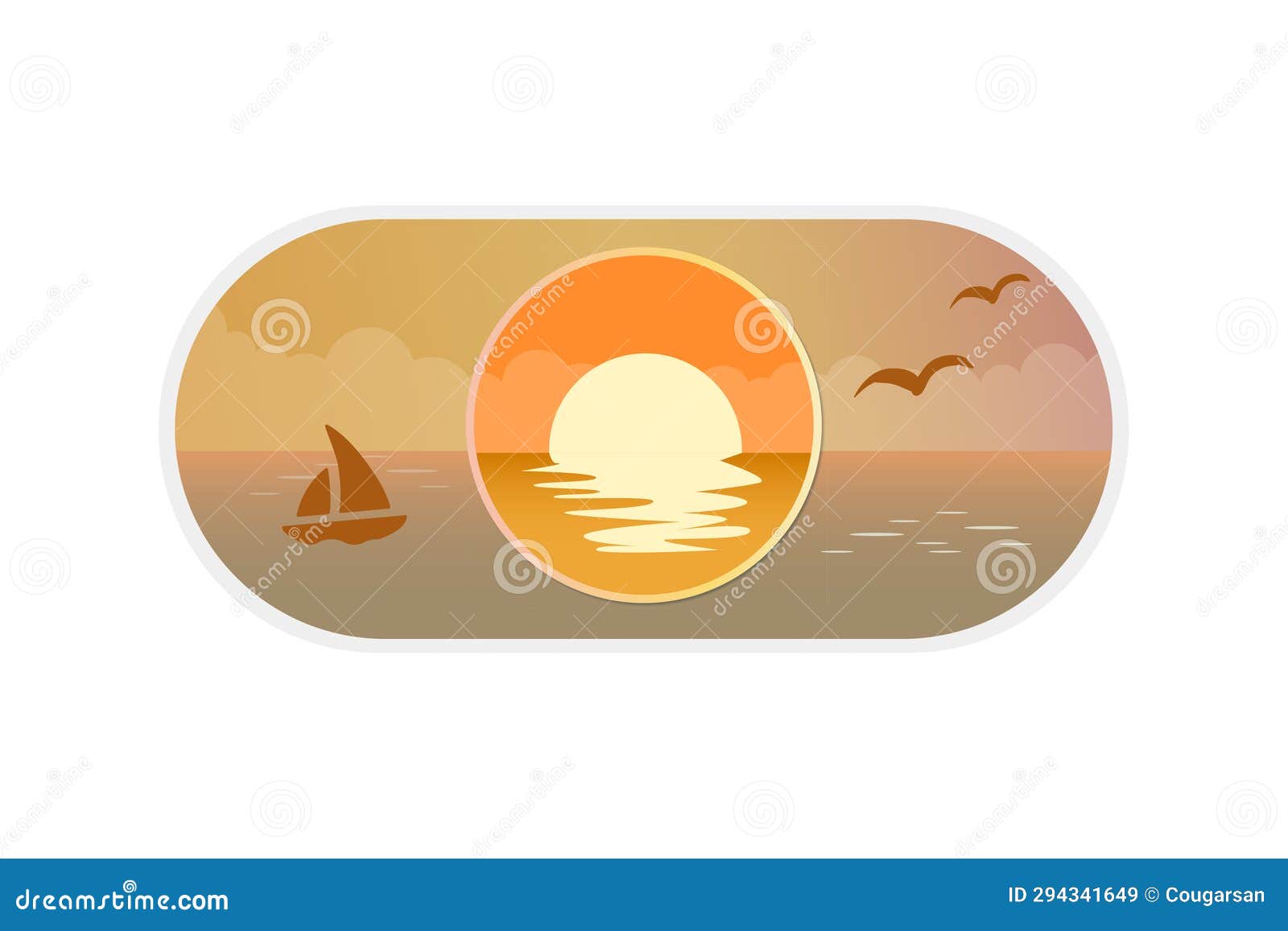 CItyscape Sunset Toggle Switch Button Icon on White Background Stock ...