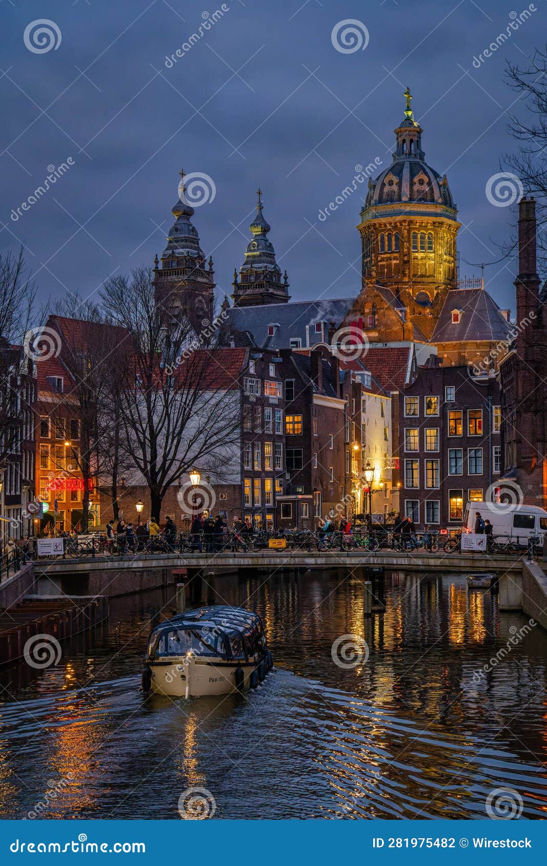 Cityscape Surrounded by Buildings in Amsterdam Editorial Photography ...
