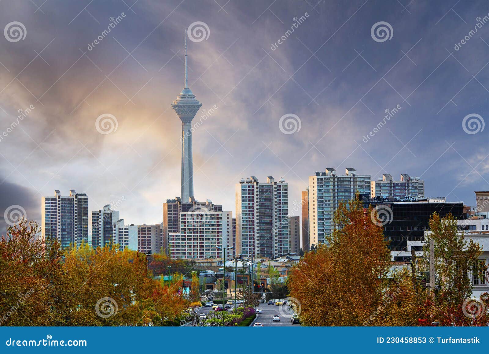 Cityscape of Tehran, Iran editorial stock photo. Image of landmark ...