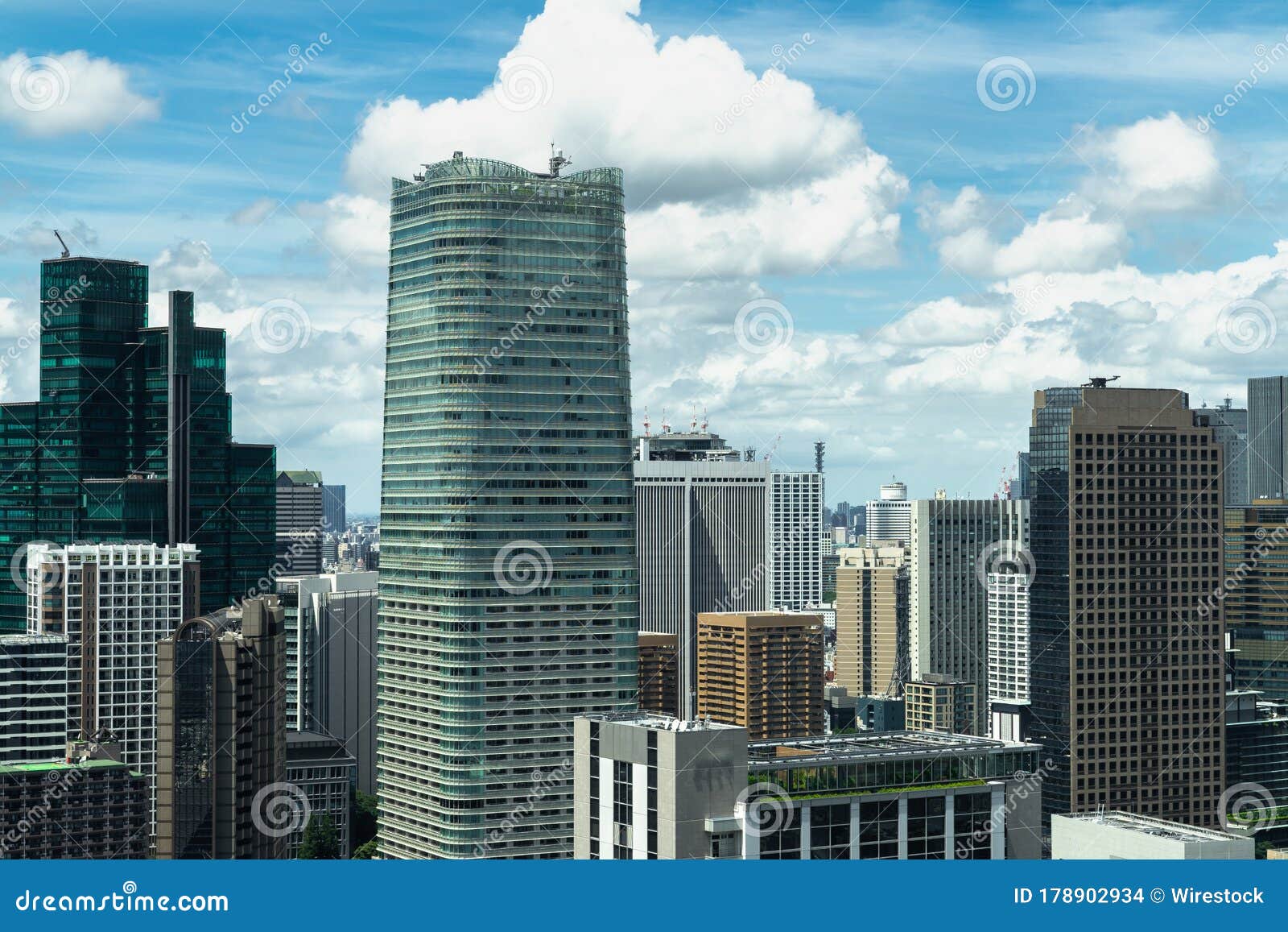 Cityscape of Tokyo Viewed from the Tokyo Tower Under a Cloudy Sky in ...