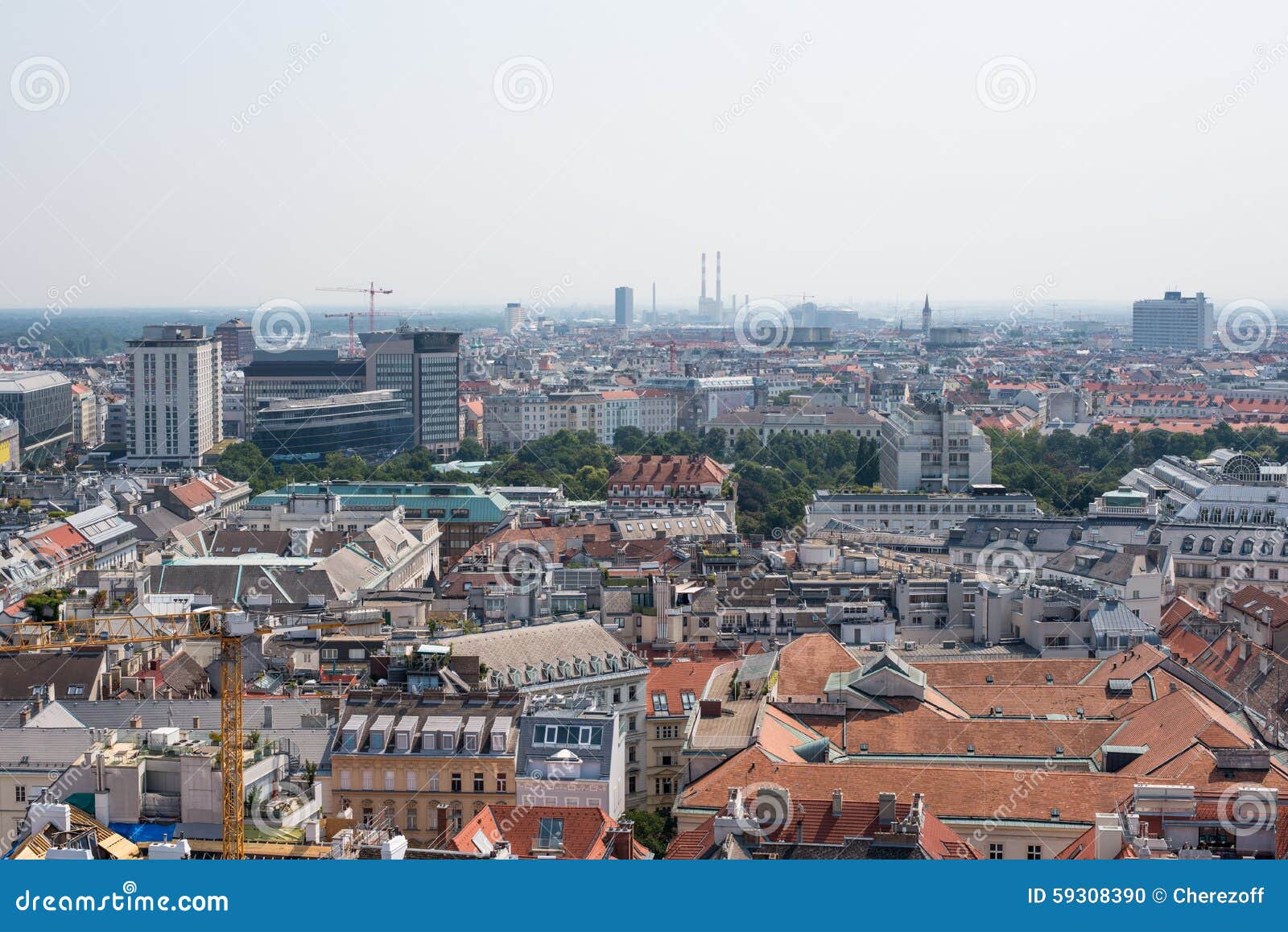 Cityscape top view stock photo. Image of crane, grass - 59308390