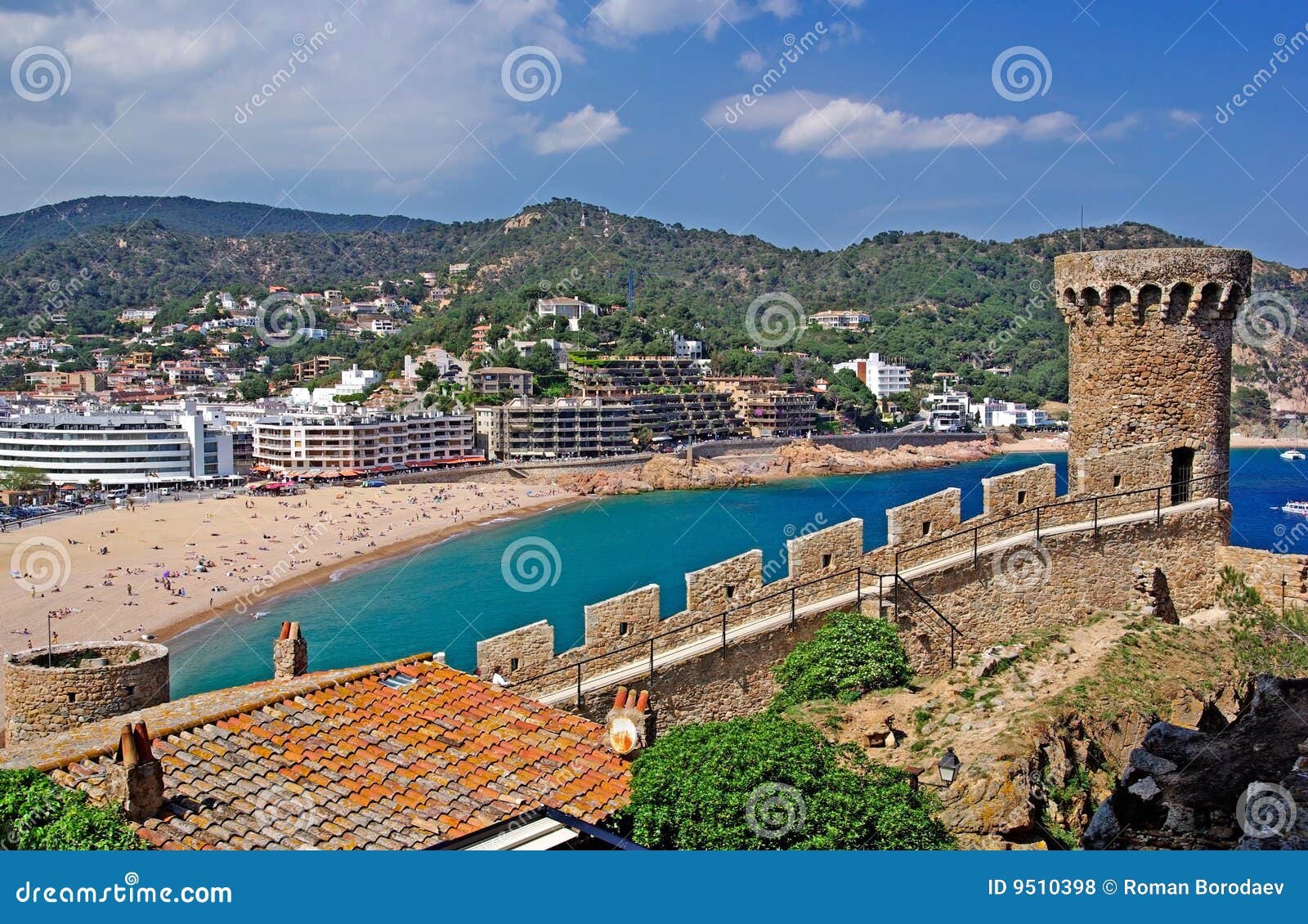 Tossa De Mar Costa Brava Coast Beach Catalonia Near Barcelona Spain ...