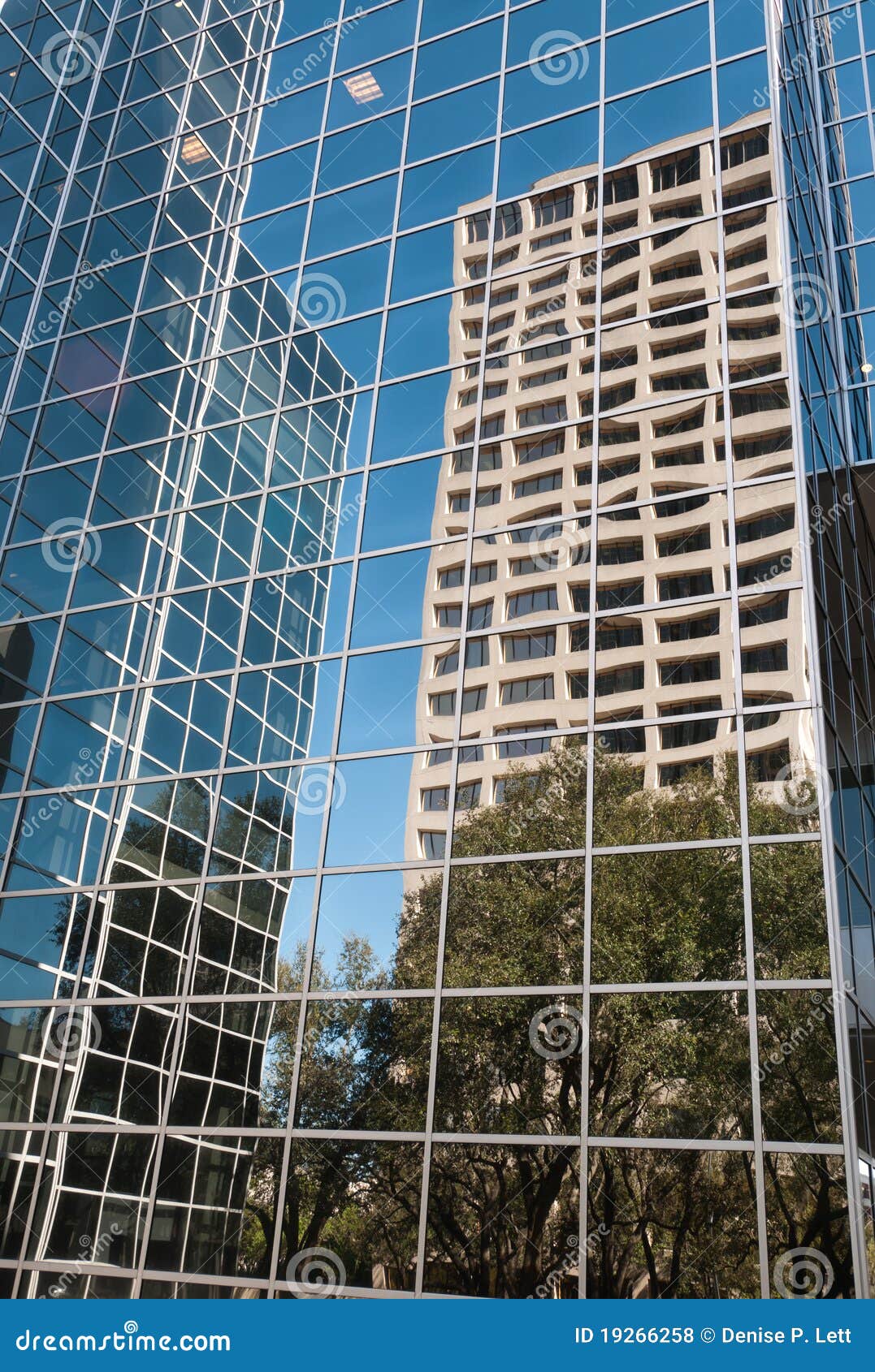 Cityscape: Urban Reflections in Highrise Glass Stock Photo - Image of ...