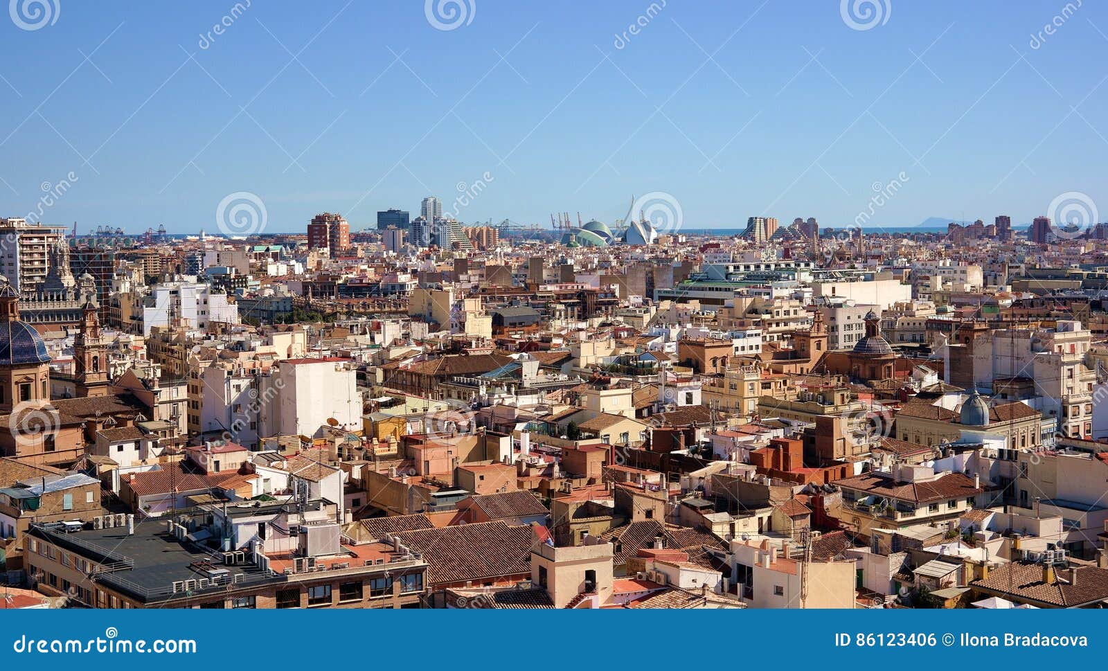 Cityscape of Valencia city editorial photo. Image of city - 86123406