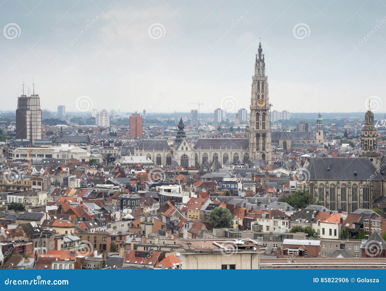 Cityscape Van Brussel - Hoofdstad Van België Stock Foto - Image of ...