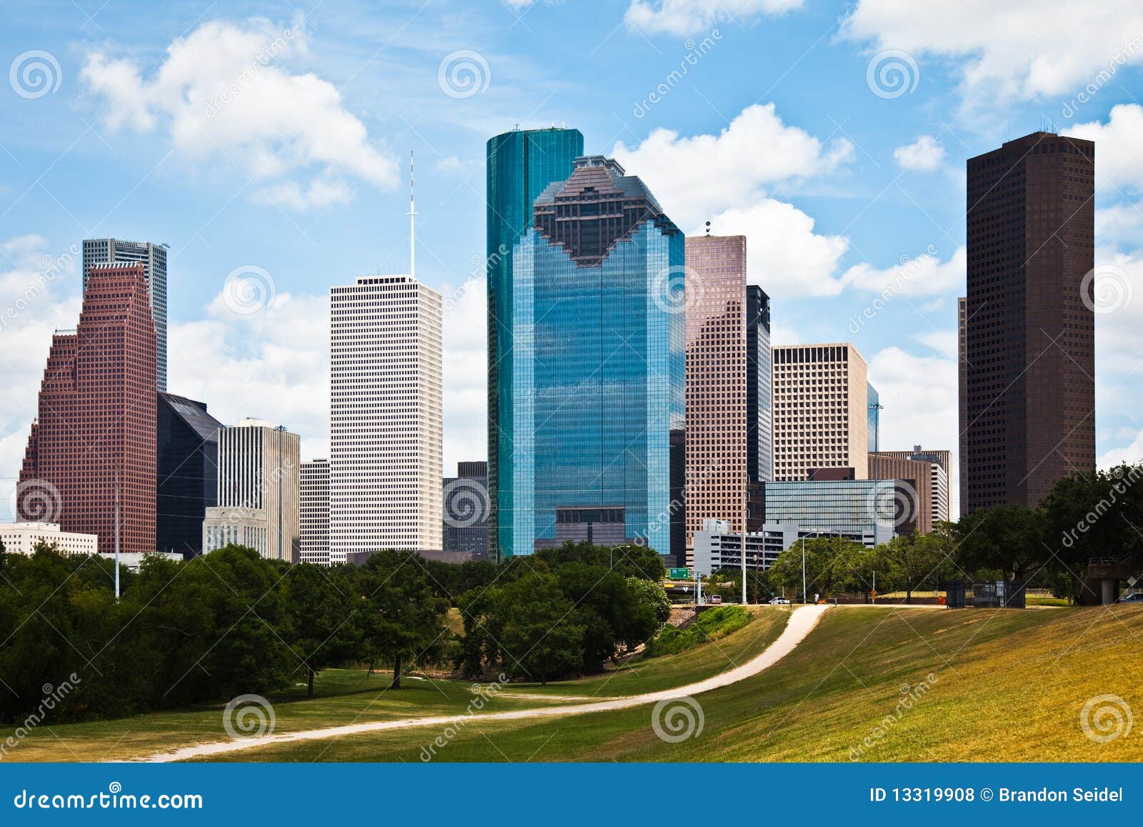 Cityscape Van Houston Texas Horizon De Van De Binnenstad Stock Foto ...